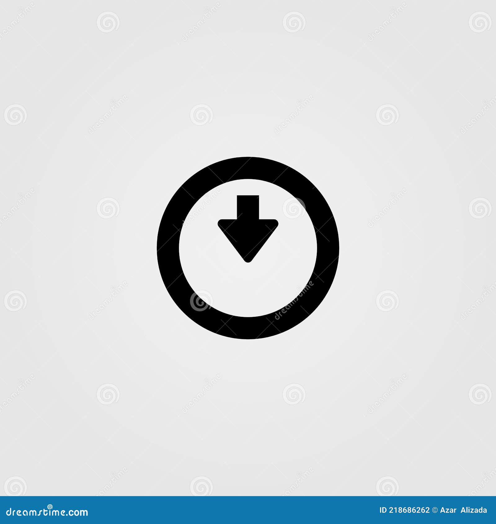 Down Arrow Icon in Line Design Style. Down Button Symbol for Web Site ...