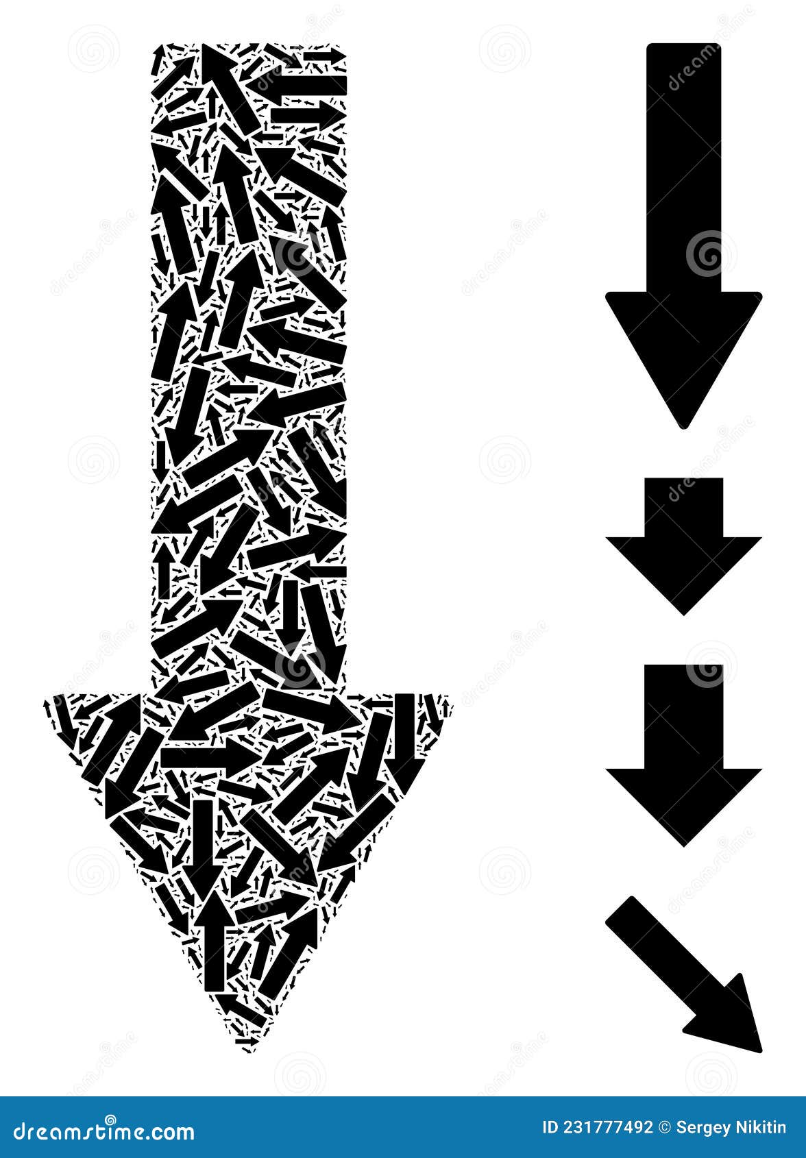 Down Arrow Icon Recursive Mosaic Stock Vector - Illustration of ... Down Arrow Icon Recursive Mosaic Stock Vector - Illustration of ...