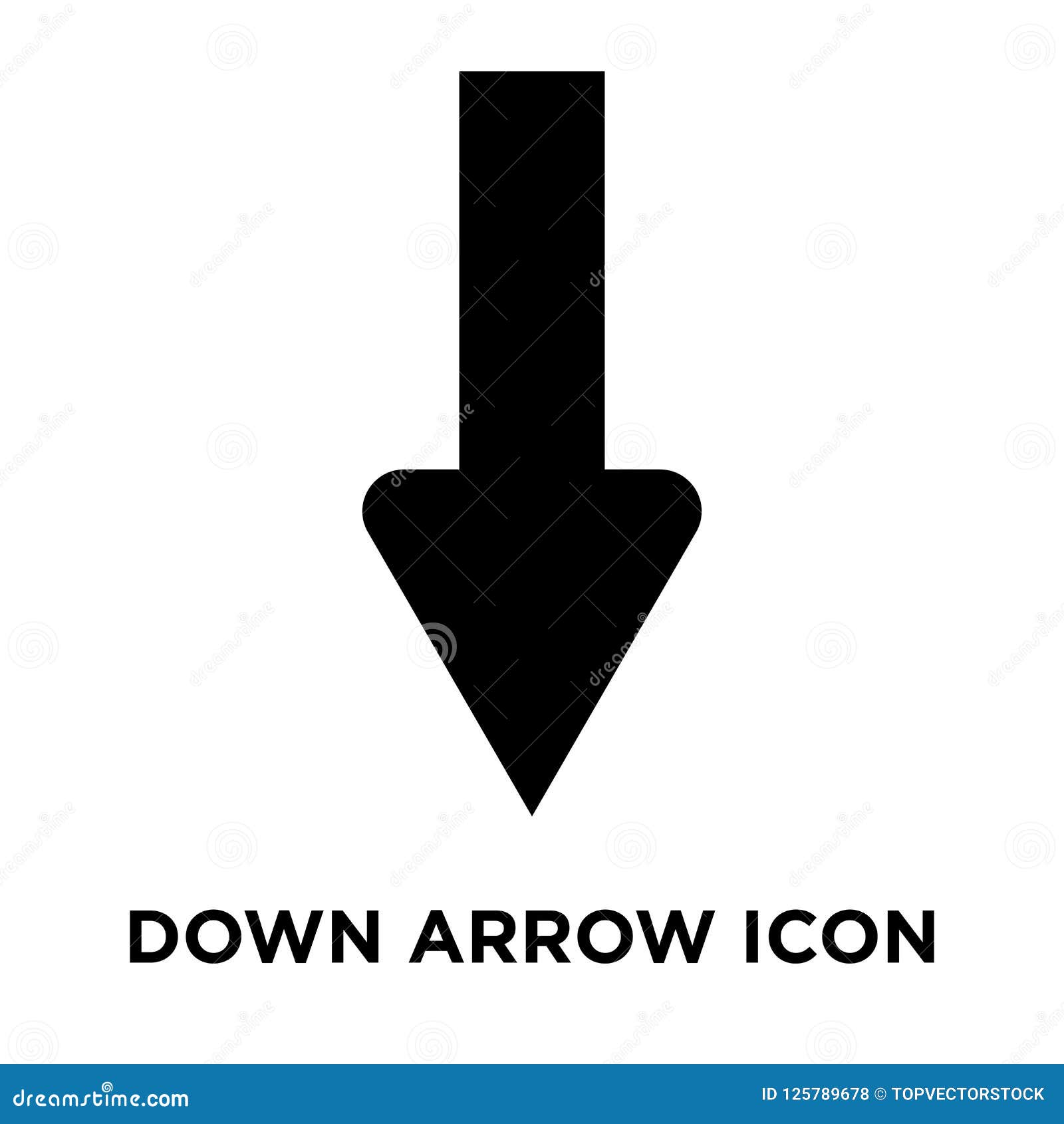 Down Arrow Icon Vector Isolated on White Background, Logo Concept of ...