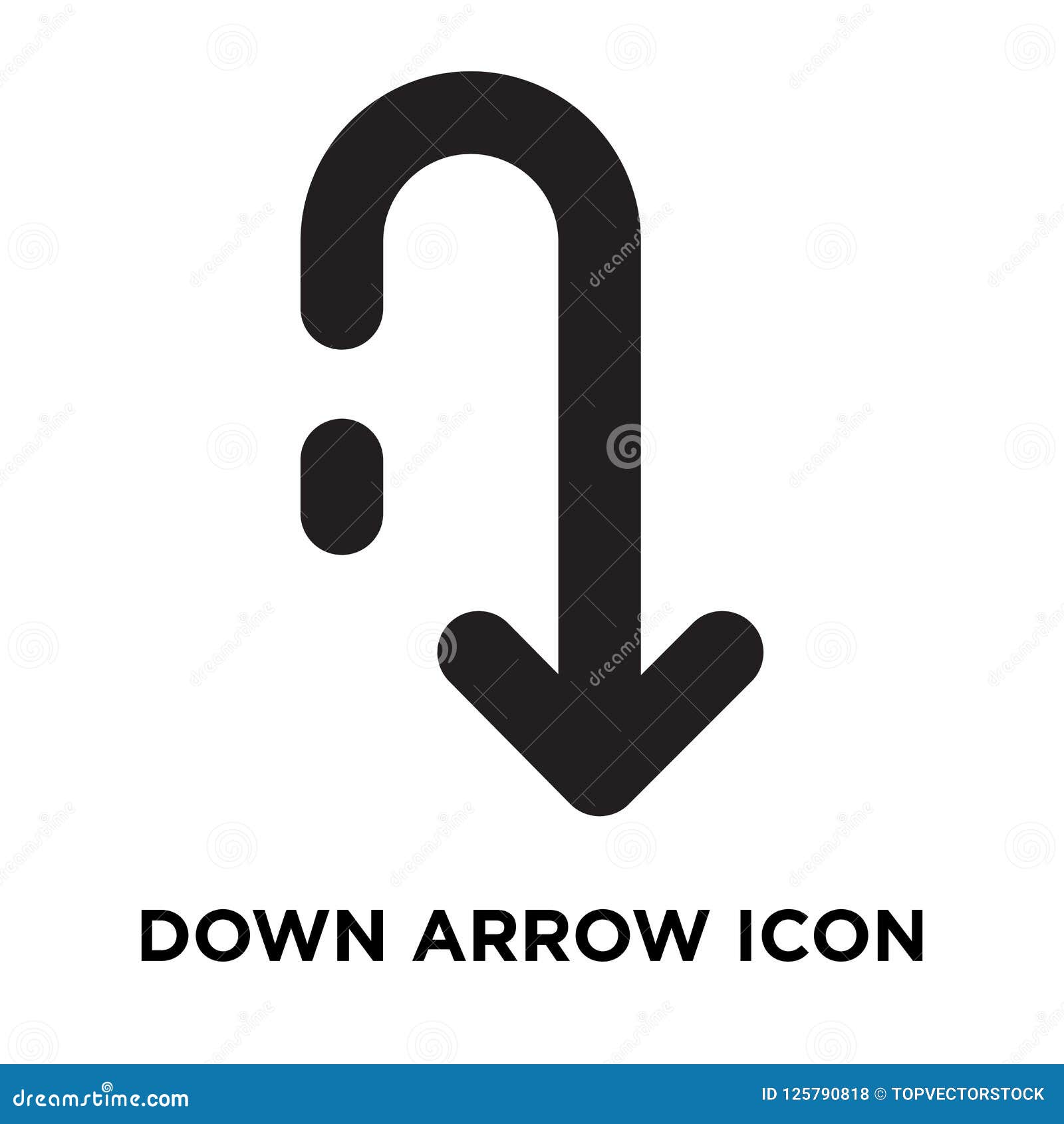 Down Arrow Icon Vector Isolated on White Background, Logo Concept of ... Down Arrow Icon Vector Isolated on White Background, Logo Concept of ...