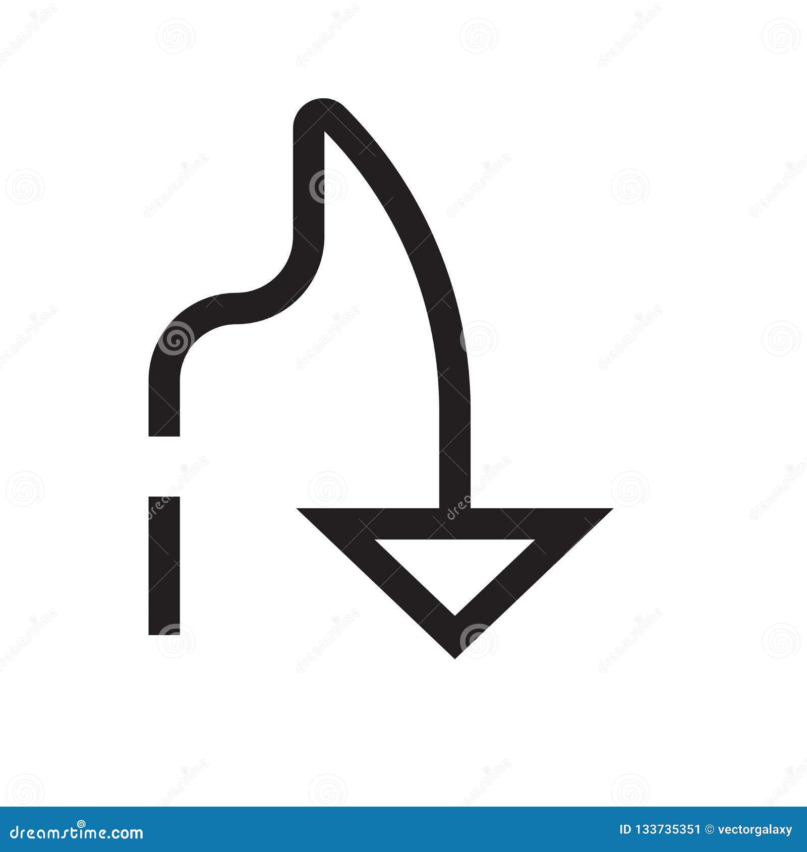 Down Arrow Icon Vector Sign and Symbol Isolated on White Background ...