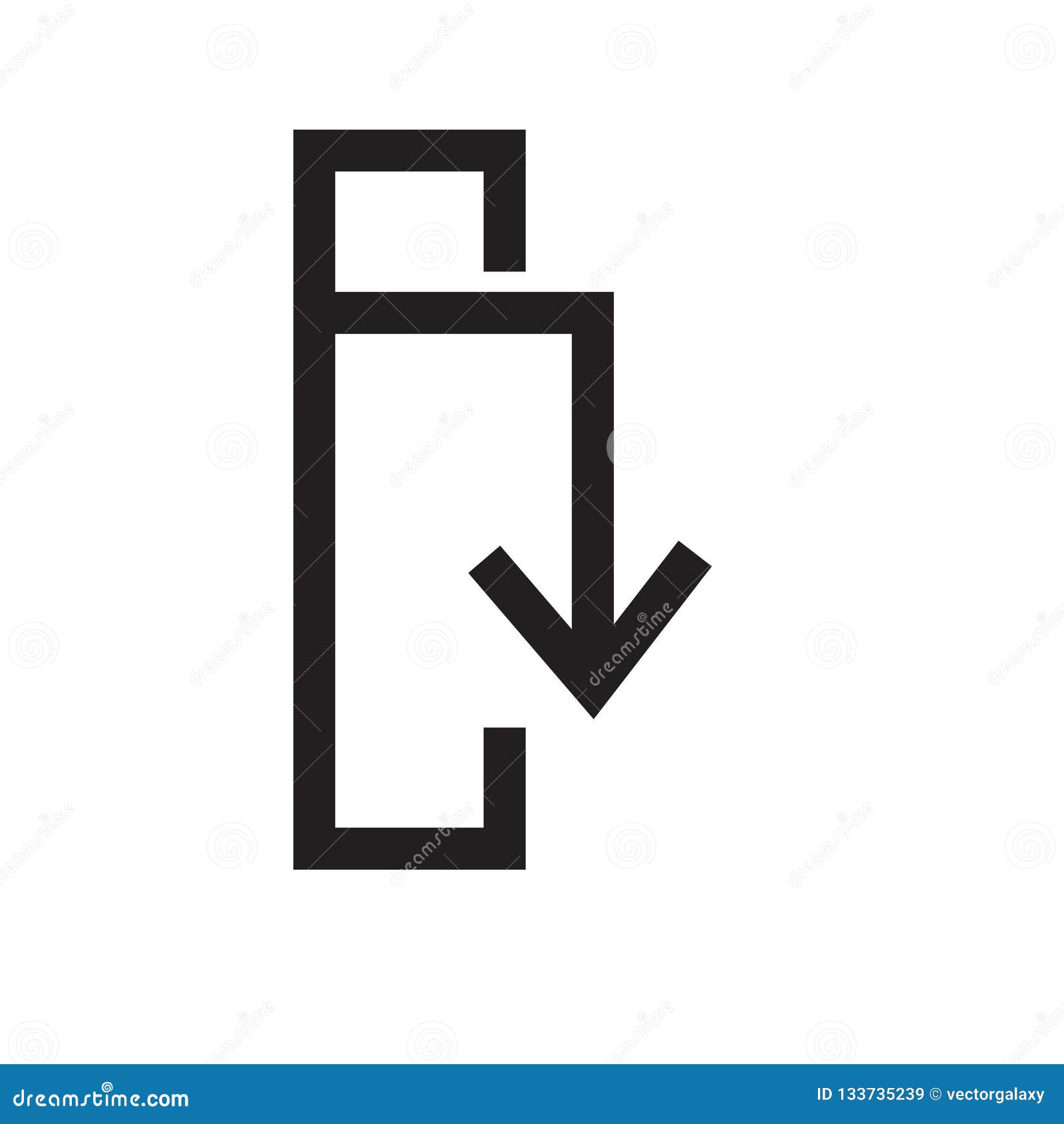 Down Arrow Icon Vector Sign and Symbol Isolated on White Background ...