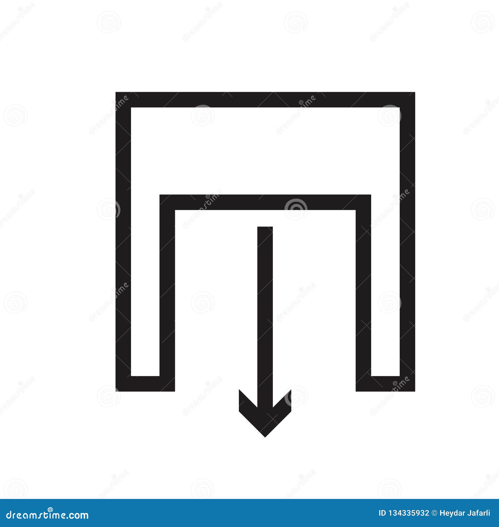 Down Arrow Icon Vector Sign and Symbol Isolated on White Background ...