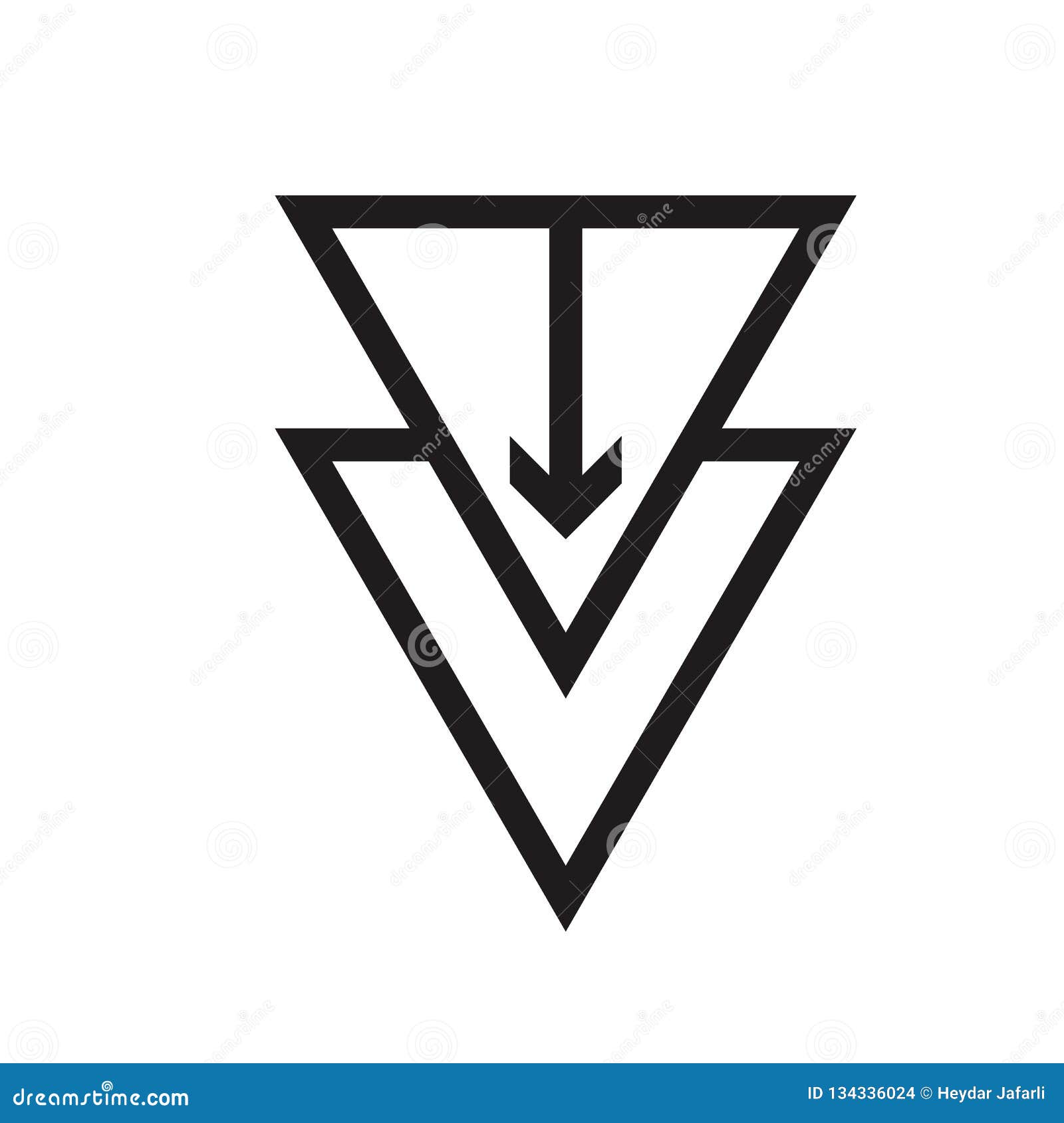 Down Arrow Icon Vector Sign and Symbol Isolated on White Background ...