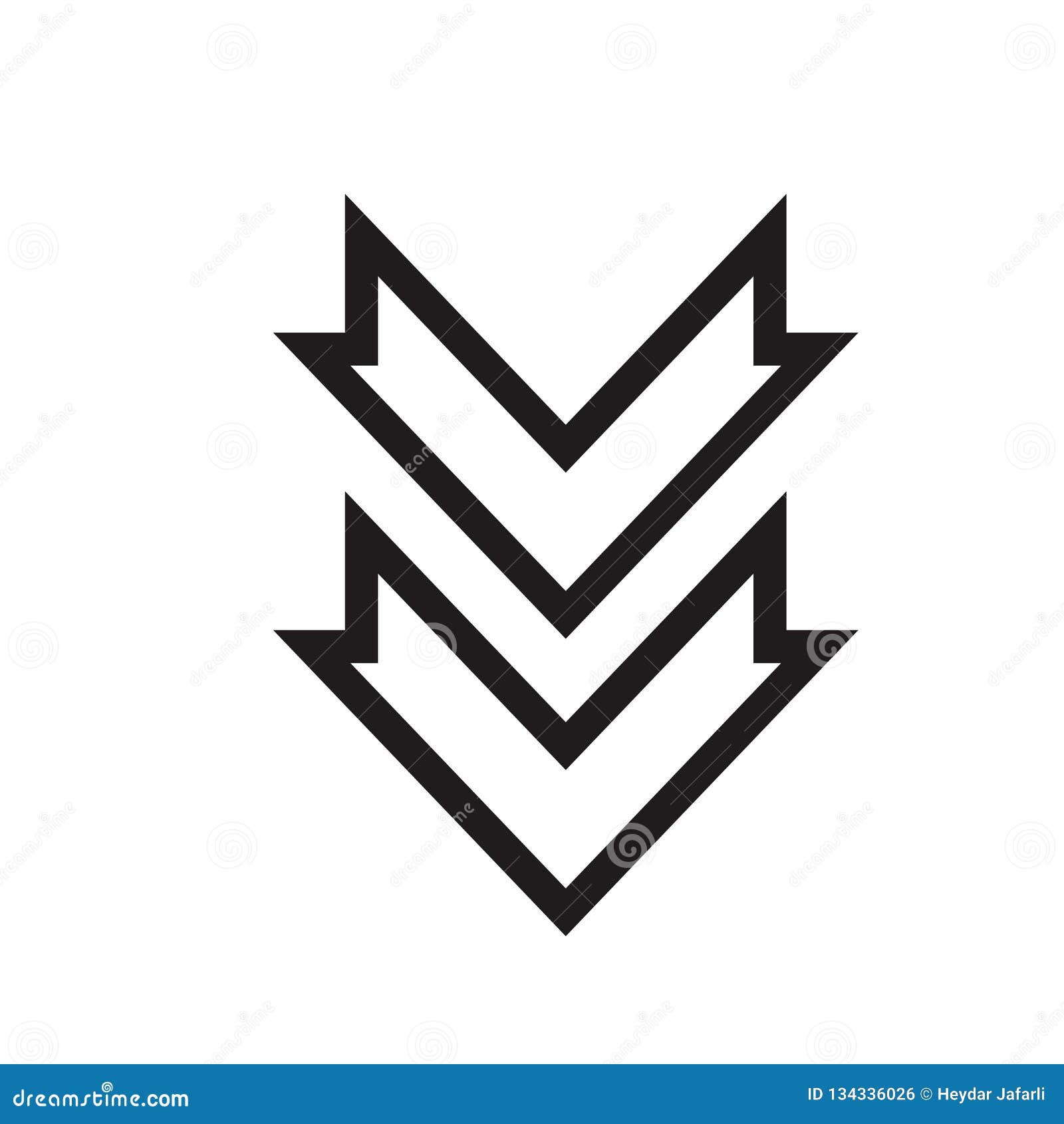 Down Arrow Icon Vector Sign and Symbol Isolated on White Background ...