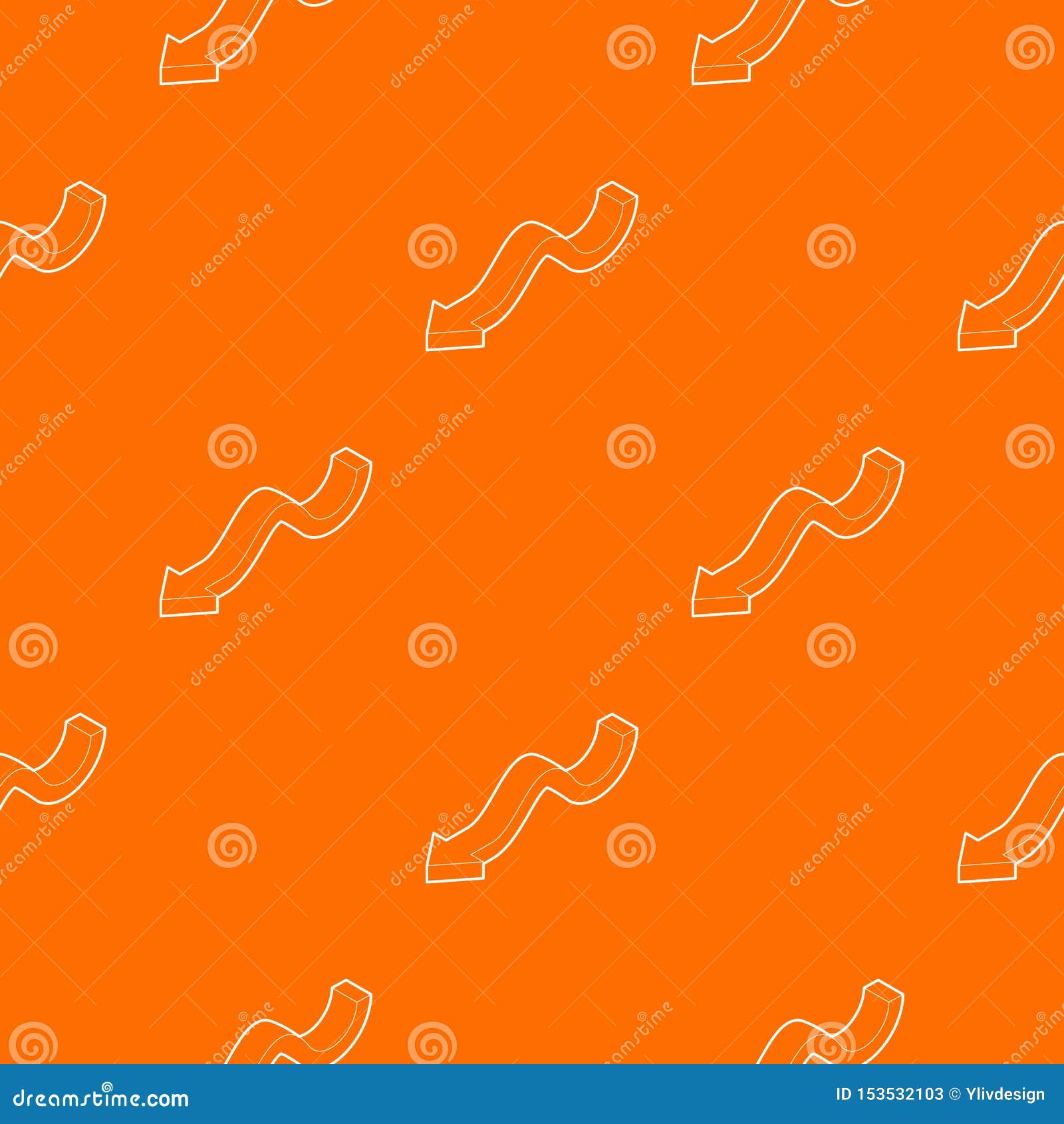 Down Arrow Pattern Vector Orange Stock Vector - Illustration of outline ...