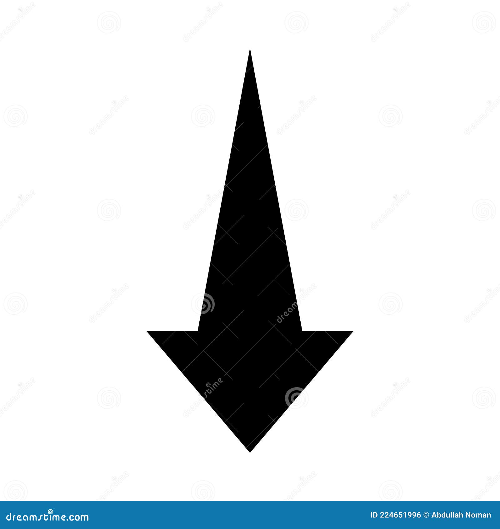 Down arrow sign icon stock vector. Illustration of design - 224651996