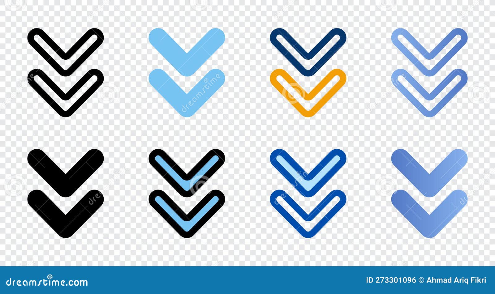 Down Arrows Icons in Different Style. Down Arrows Icons. Different ...