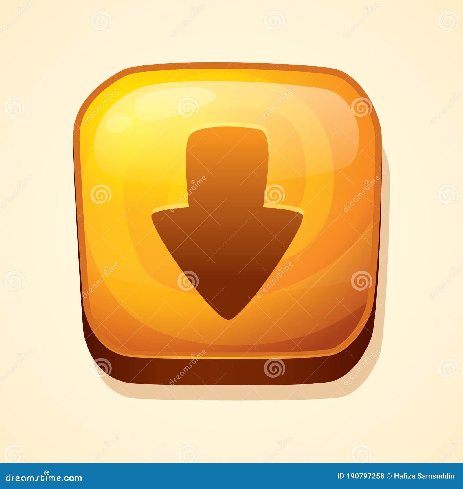 Down Button. Vector Illustration Decorative Design Stock Vector ...