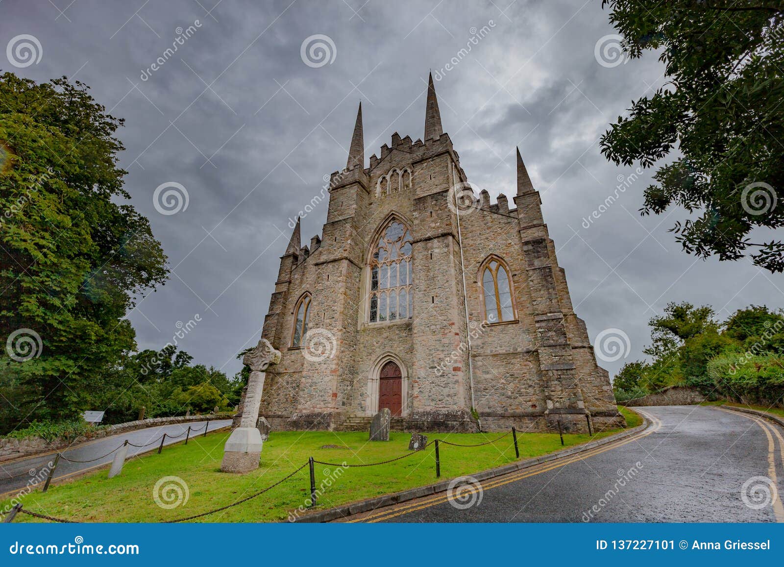 Down Cathedral at Downpatrick in Northern Ireland Stock Image - Image ...