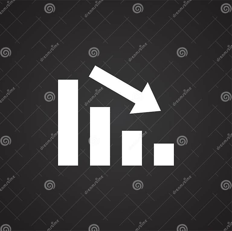 Down Chart Icon on Background for Graphic and Web Design. Simple Illustration Stock Vector ...