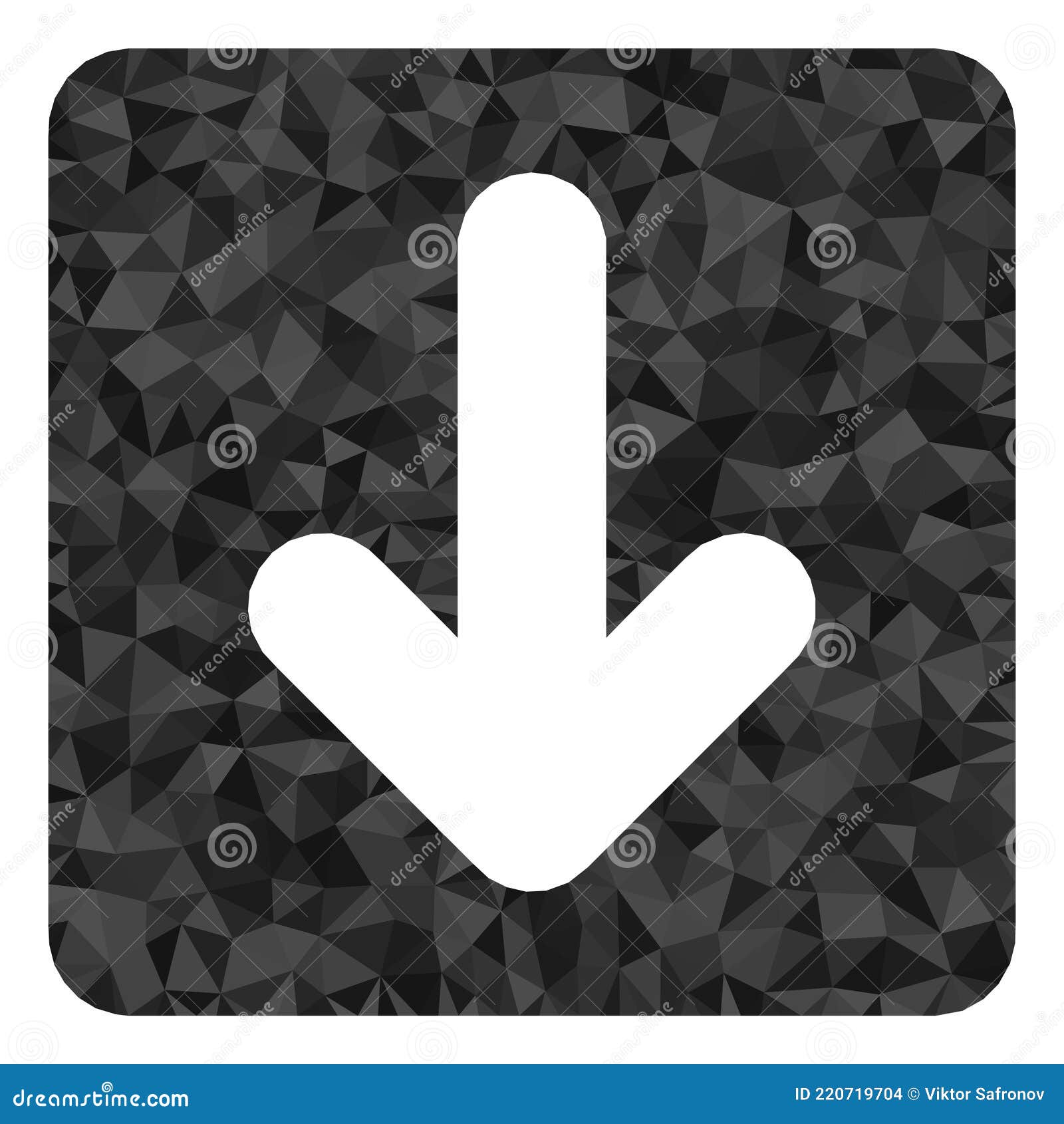 Down Cursor Polygonal Icon stock vector. Illustration of backup - 220719704