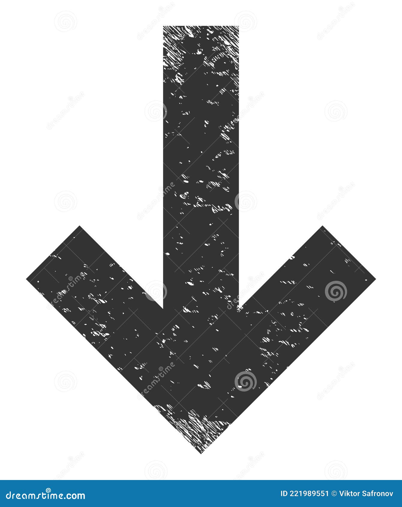 Down Direction Arrow Scratched Icon Image Stock Illustration ...