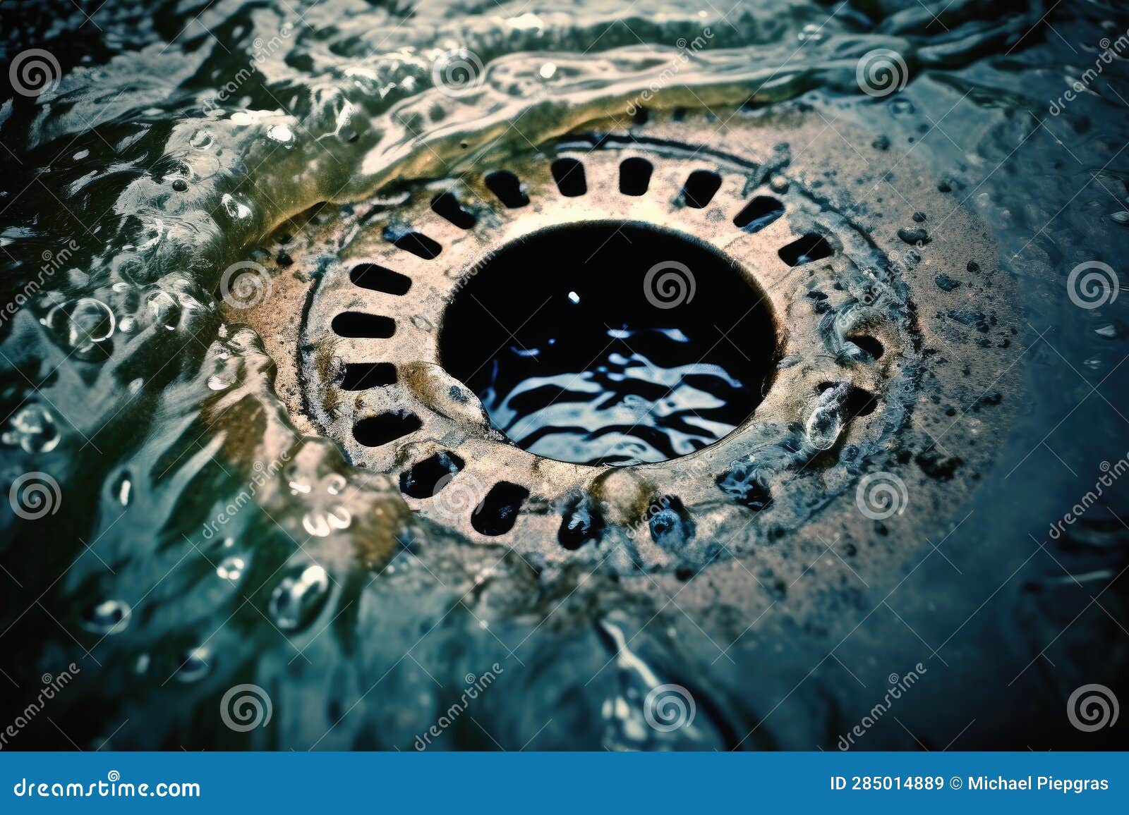 Down the Drain Created with Generative AI Technology Stock Illustration ...
