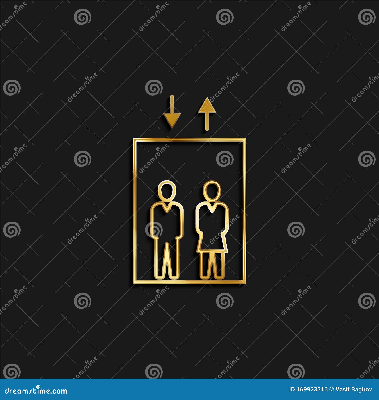 Golden Elevator Buttons Panel Royalty-Free Stock Photo | CartoonDealer ...
