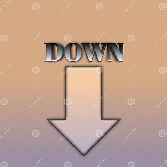 Down errow stock illustration. Illustration of presentation - 193682590