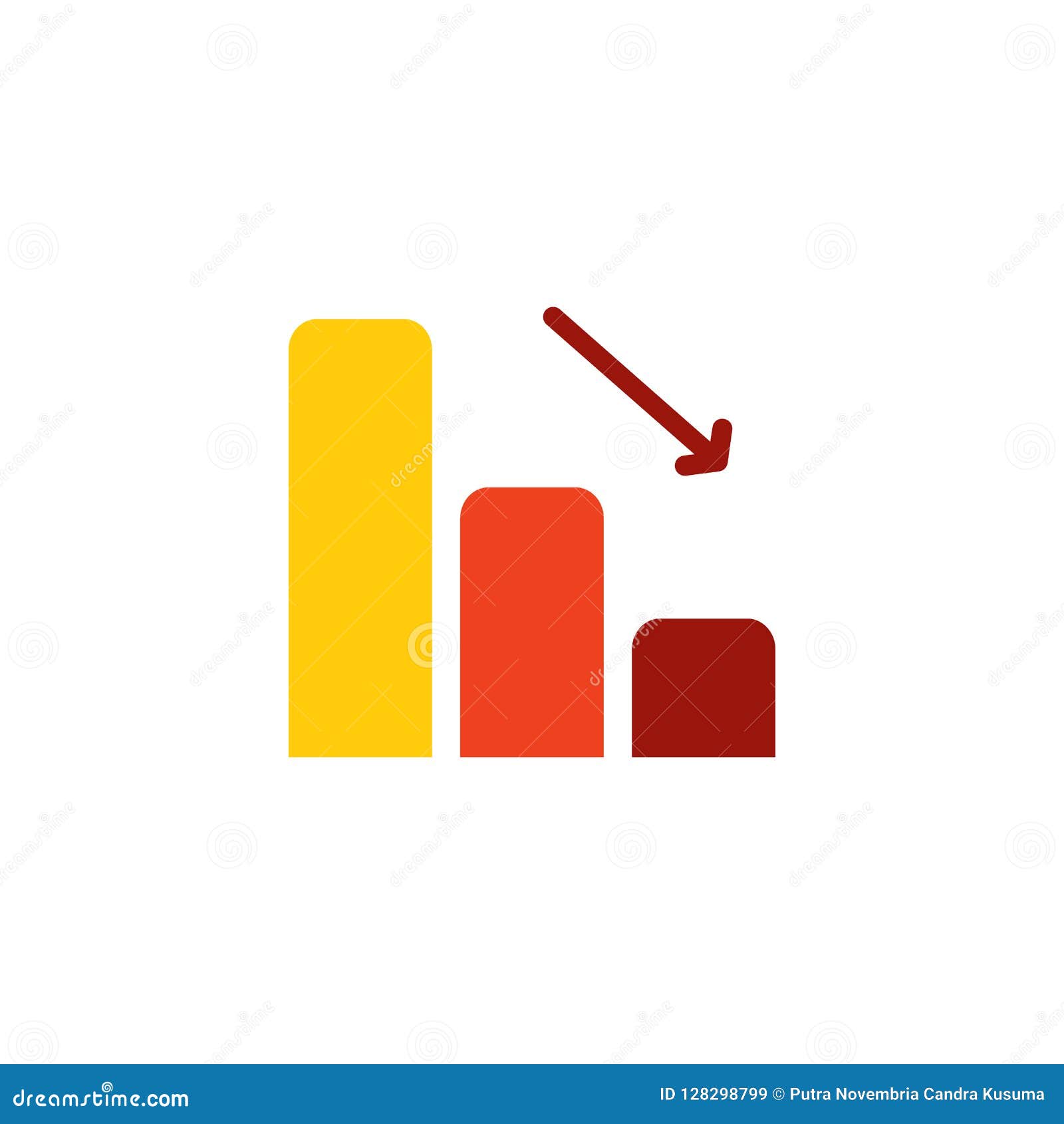Down Graph Logo Icon Design Stock Vector - Illustration of graph ...