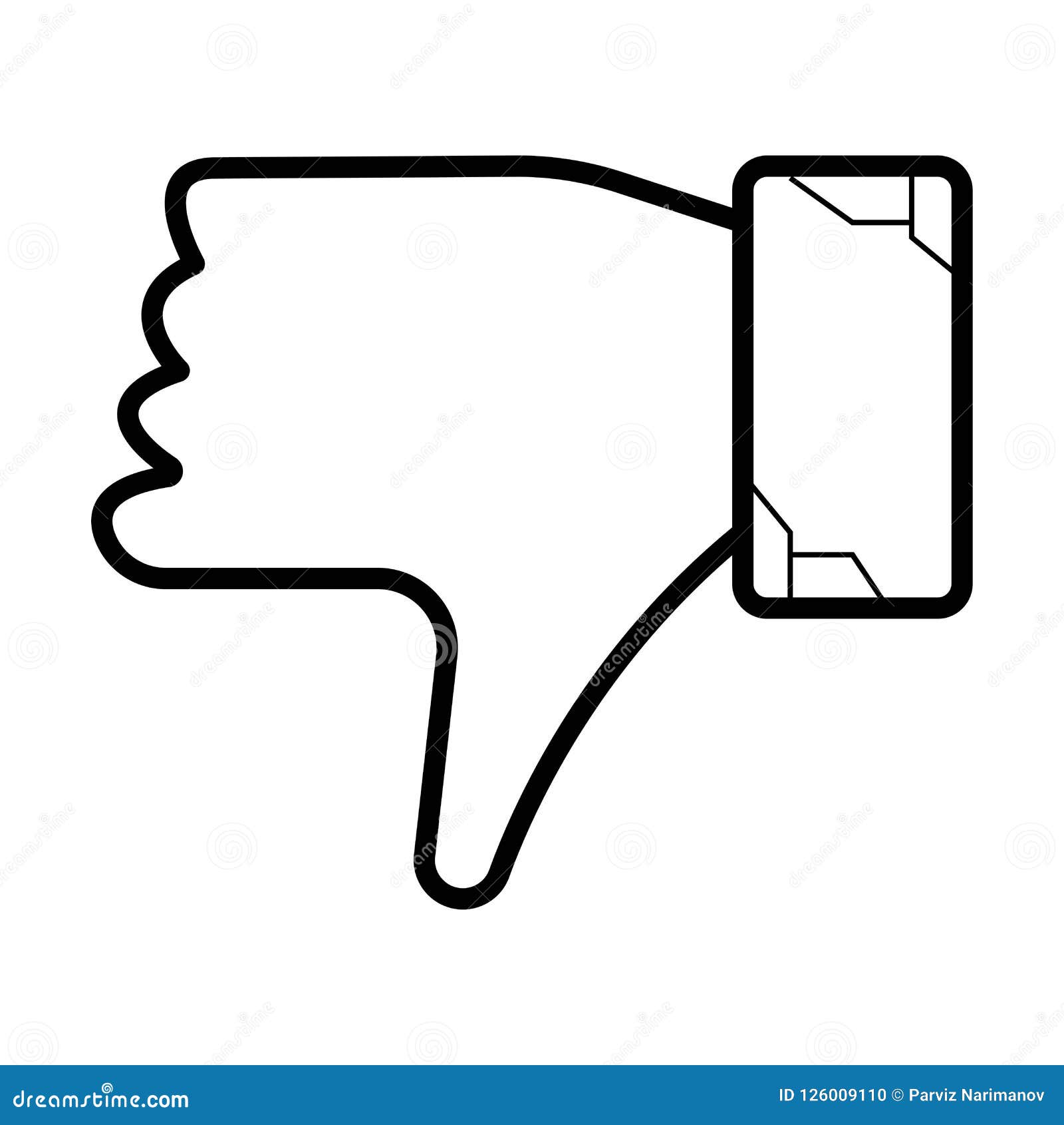 Down hand icon editorial image. Illustration of sign - 126009110