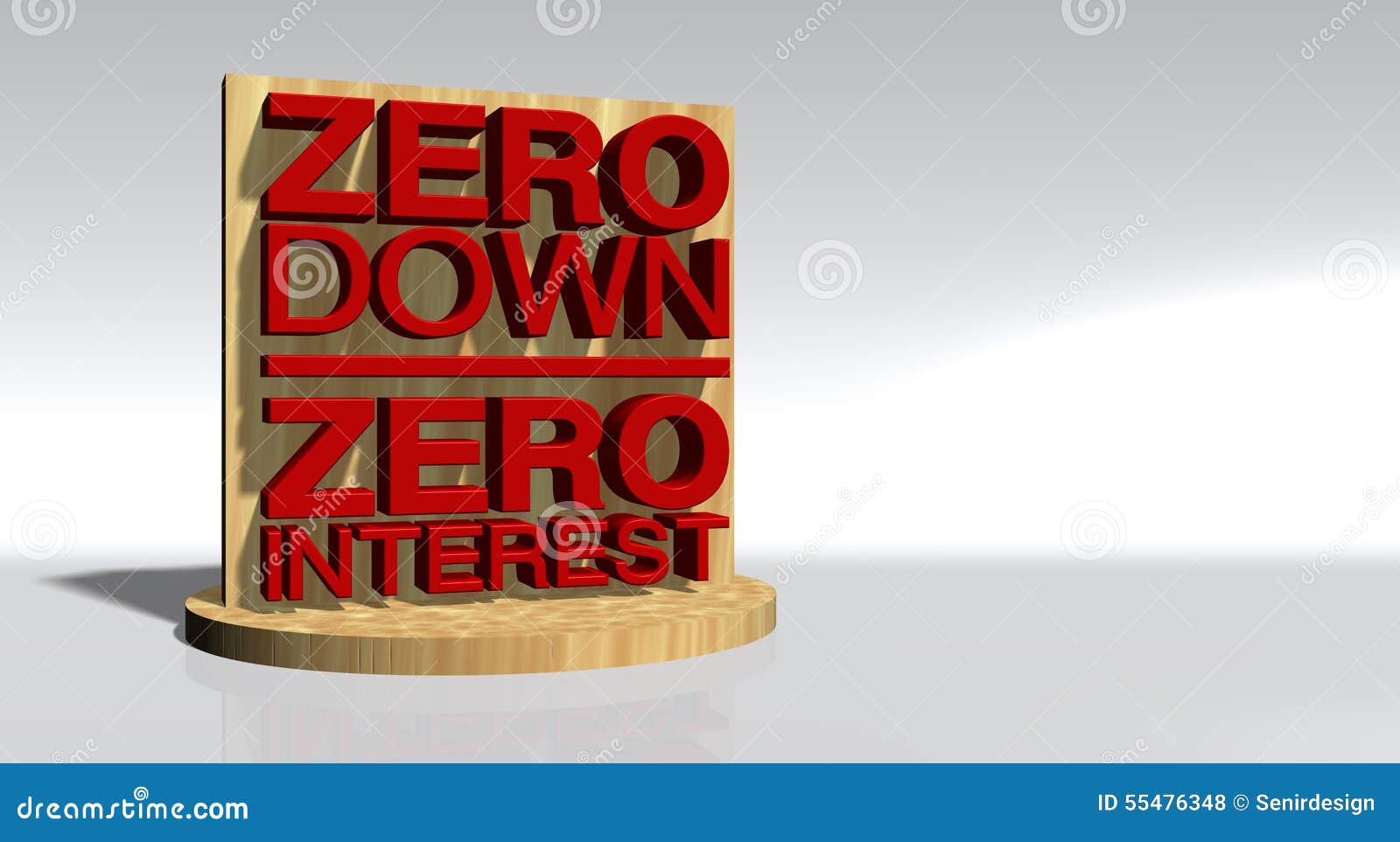 0 Down 0 Interest stock illustration. Illustration of concepts - 55476348