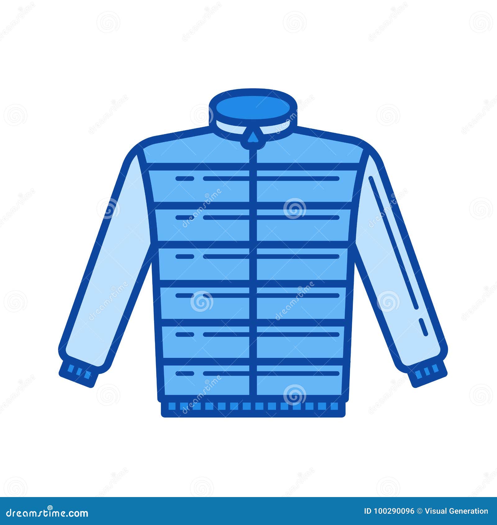 Down jacket line icon. stock vector. Illustration of clothes - 100290096