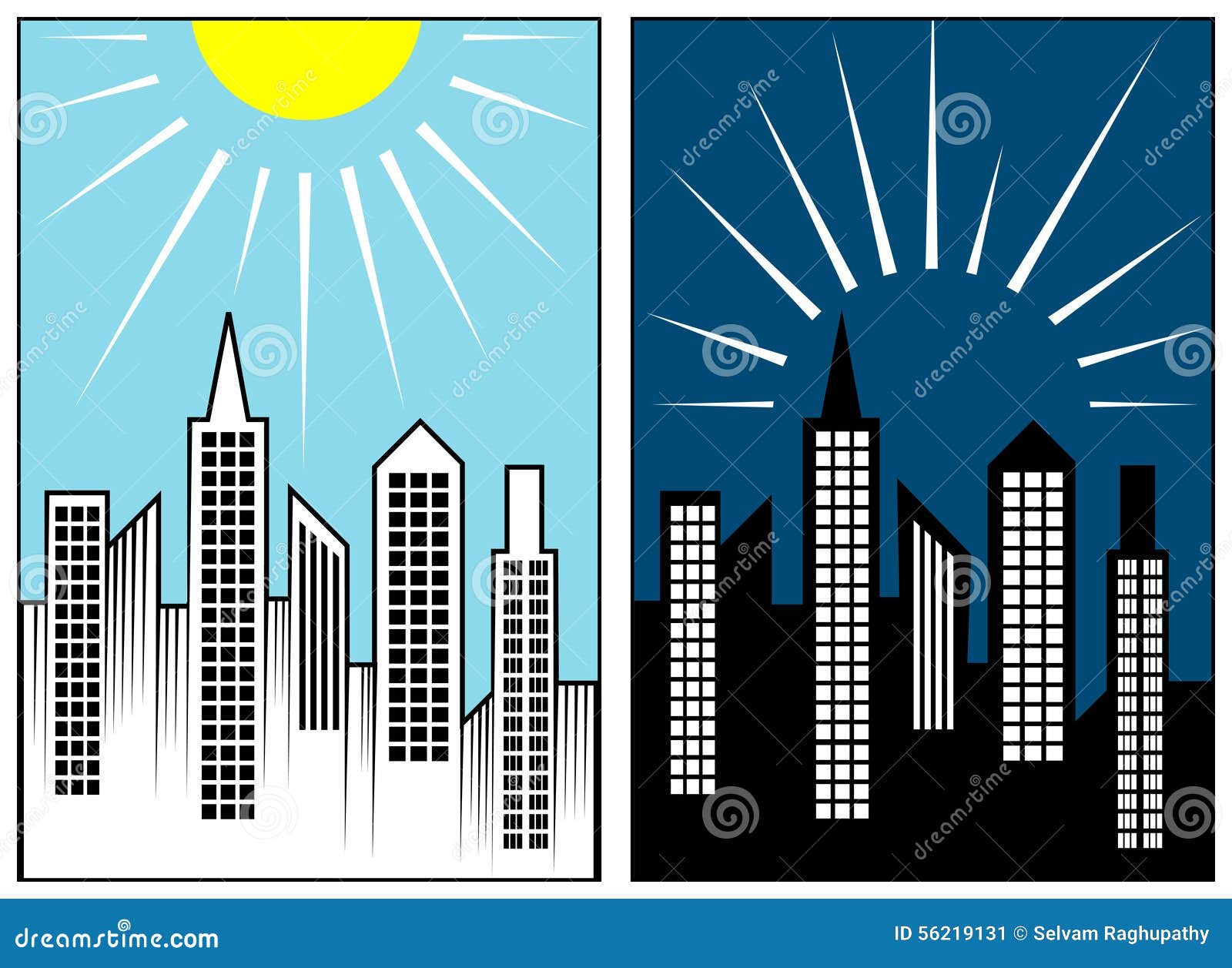 Down Lighting and Up Lighting Stock Vector - Illustration of concept ...