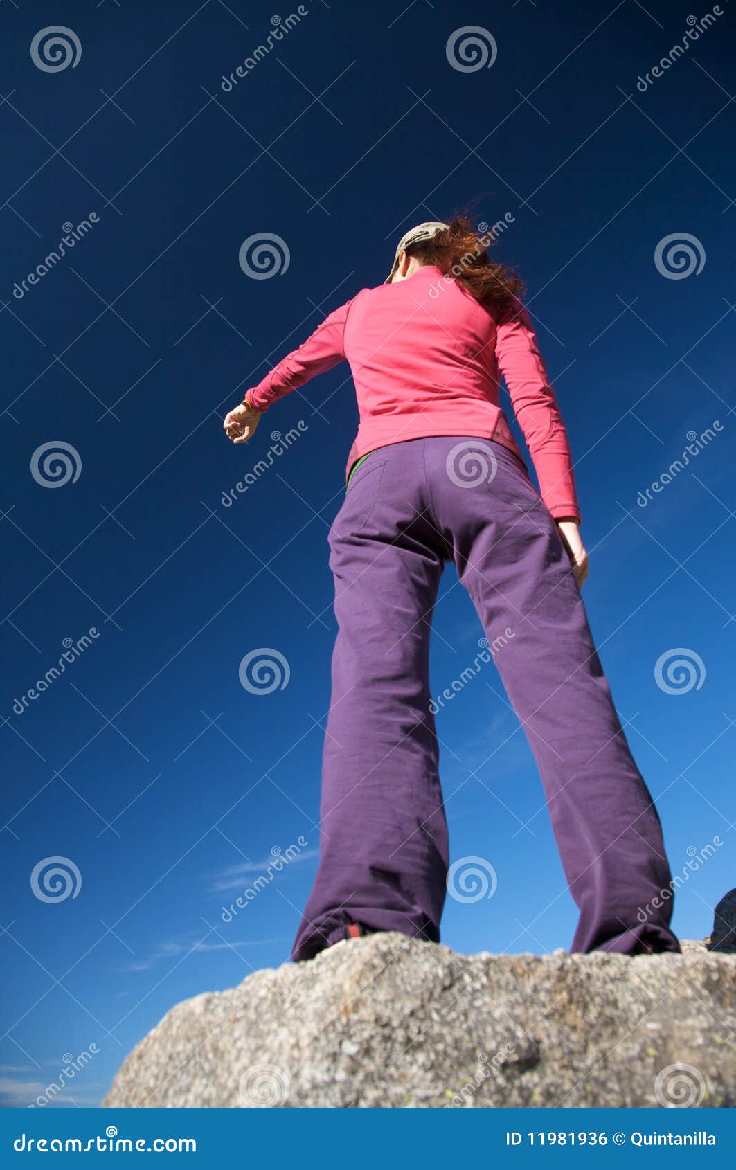 Down pointing woman stock photo. Image of leisure, female - 11981936