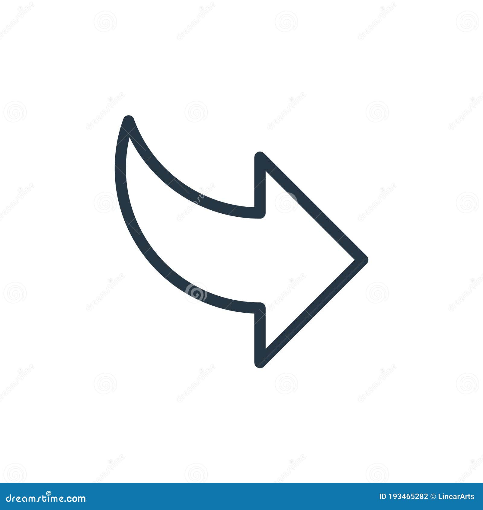 Down Right Arrow Icon Vector from Arrow Concept. Thin Line Illustration ...