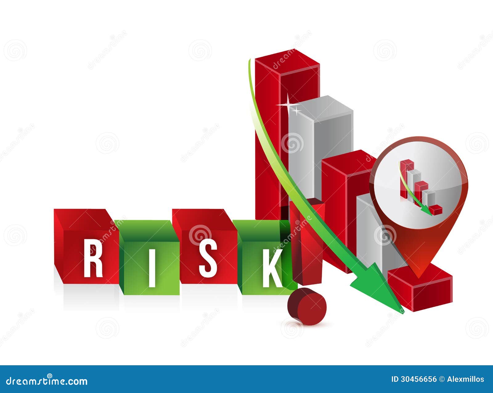 Down risk graph stock illustration. Illustration of fall - 30456656