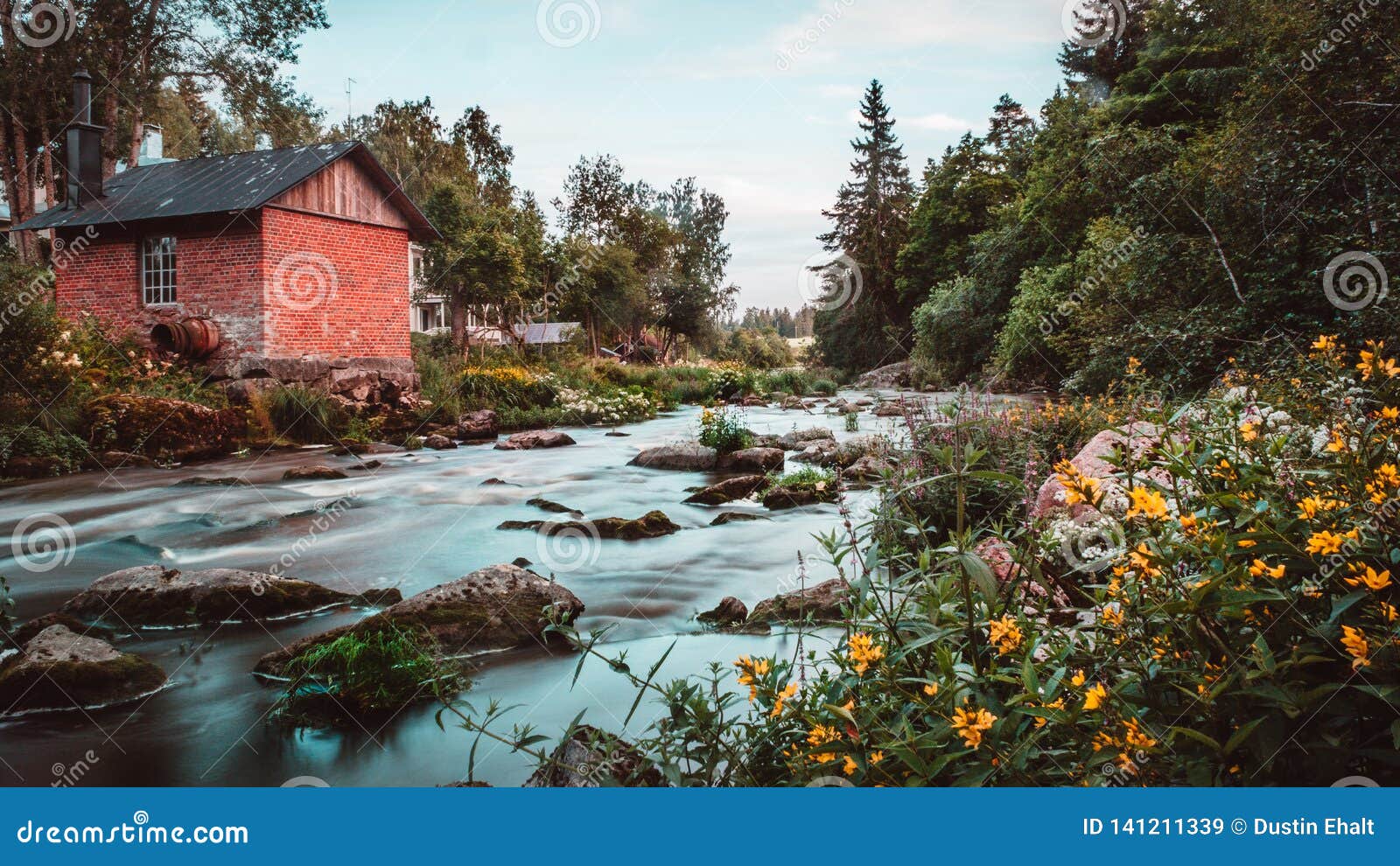 Down by the River in Finland Stock Image - Image of exposure, river ...