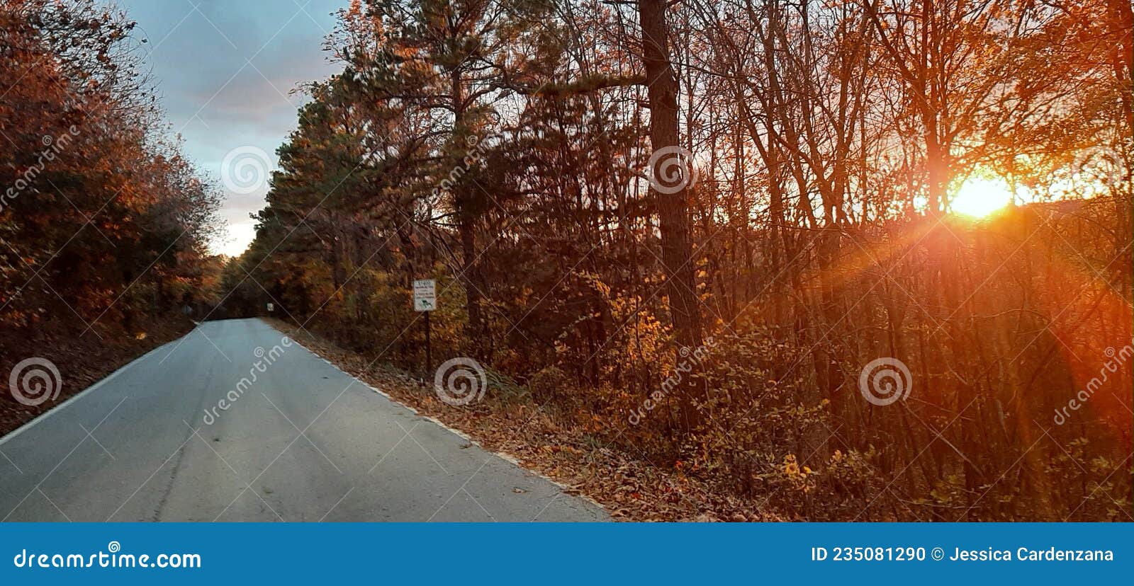 Down the Road the Sun always Shined Stock Photo - Image of sunset, road ...