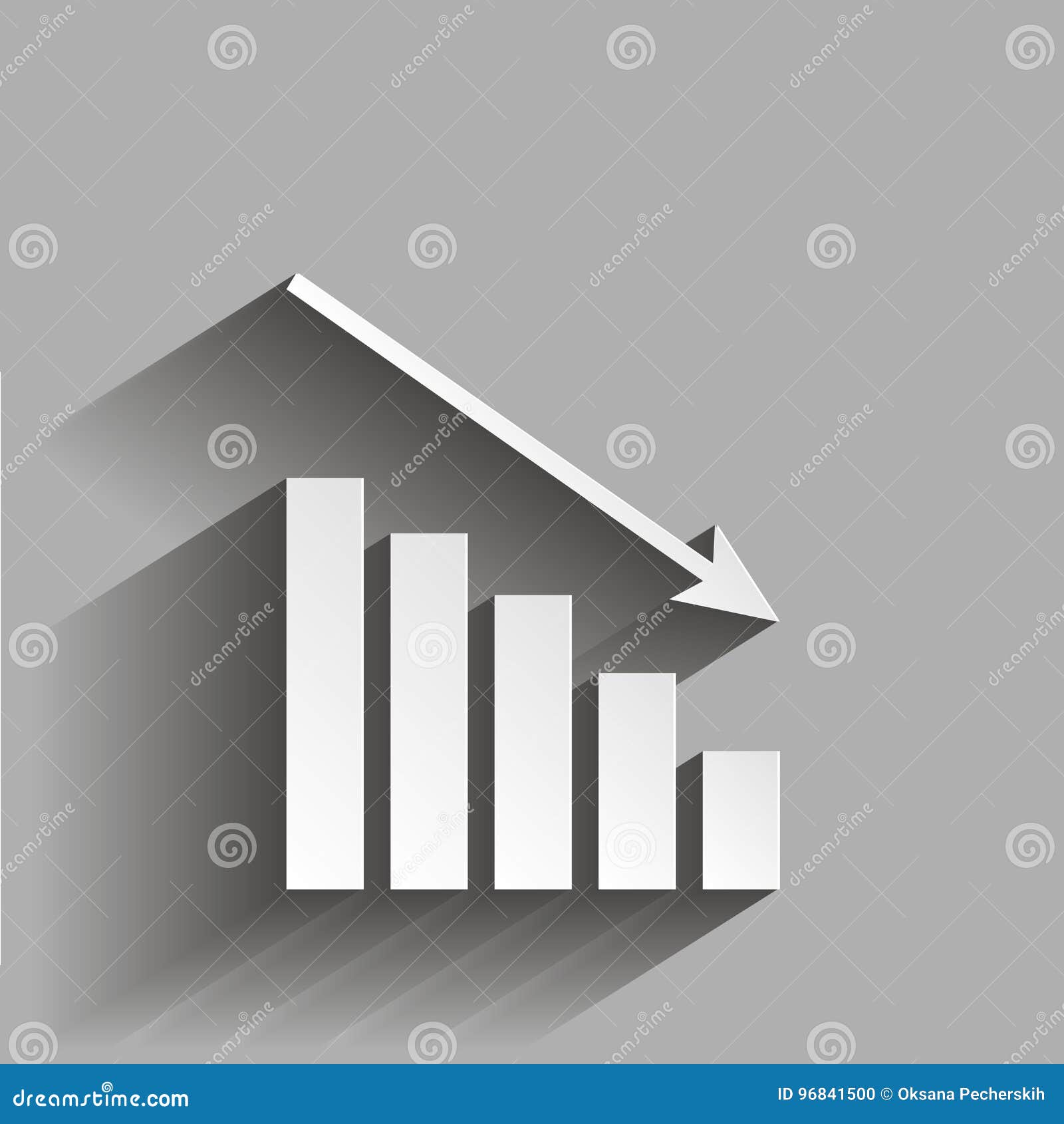 Down Schedule, The Decline Fall Chart Icon. Detailed Set Of Finance ...