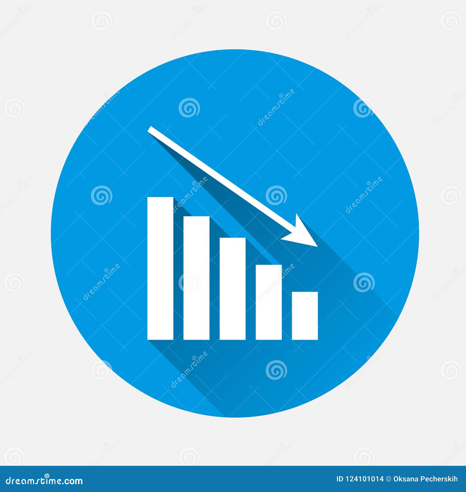 Down Schedule, The Decline Fall Chart Icon. Detailed Set Of Finance ...
