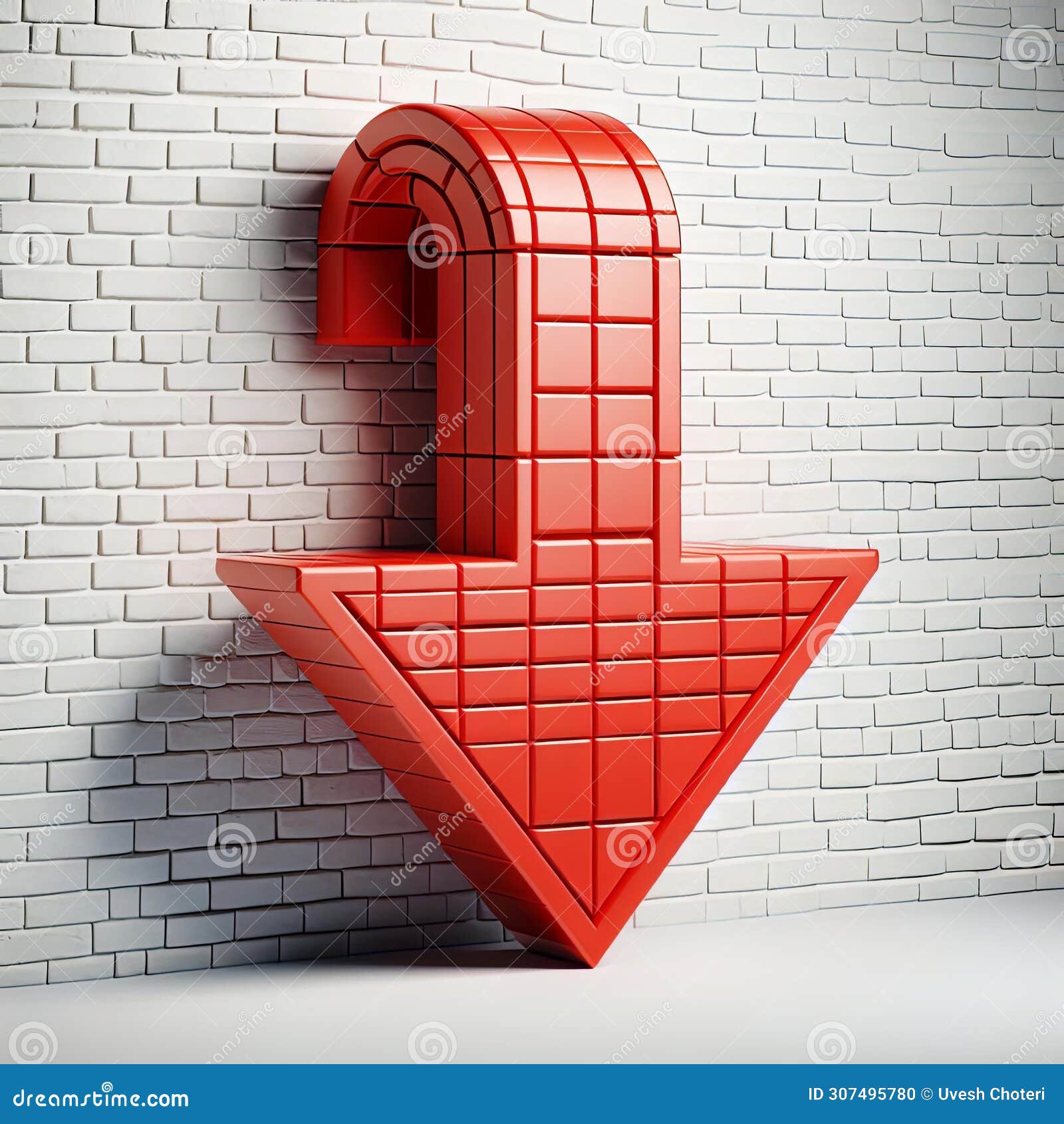 Down Side Arrow Symbol Negative Growth Sign Symbol Stock Illustration ...