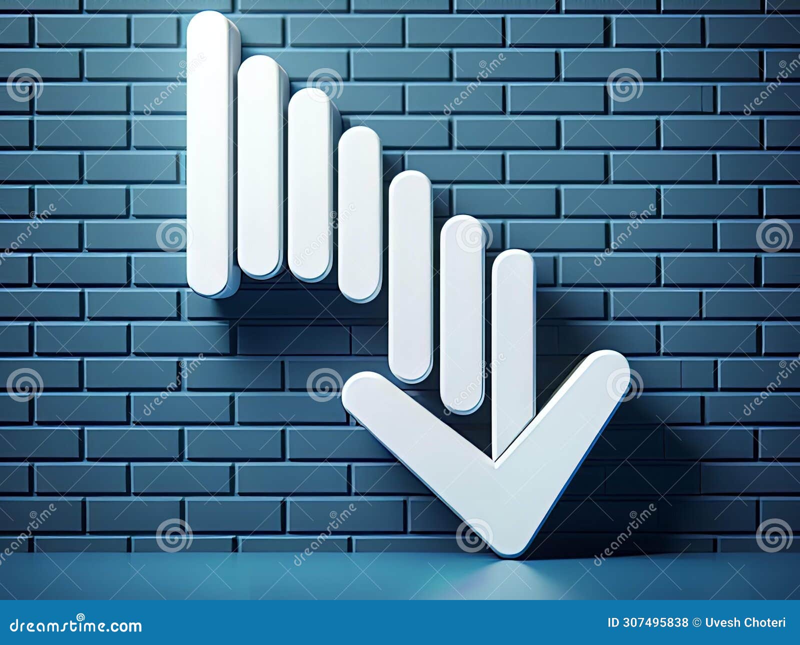 Down Side Arrow Symbol Negative Growth Sign Symbol Stock Illustration ...