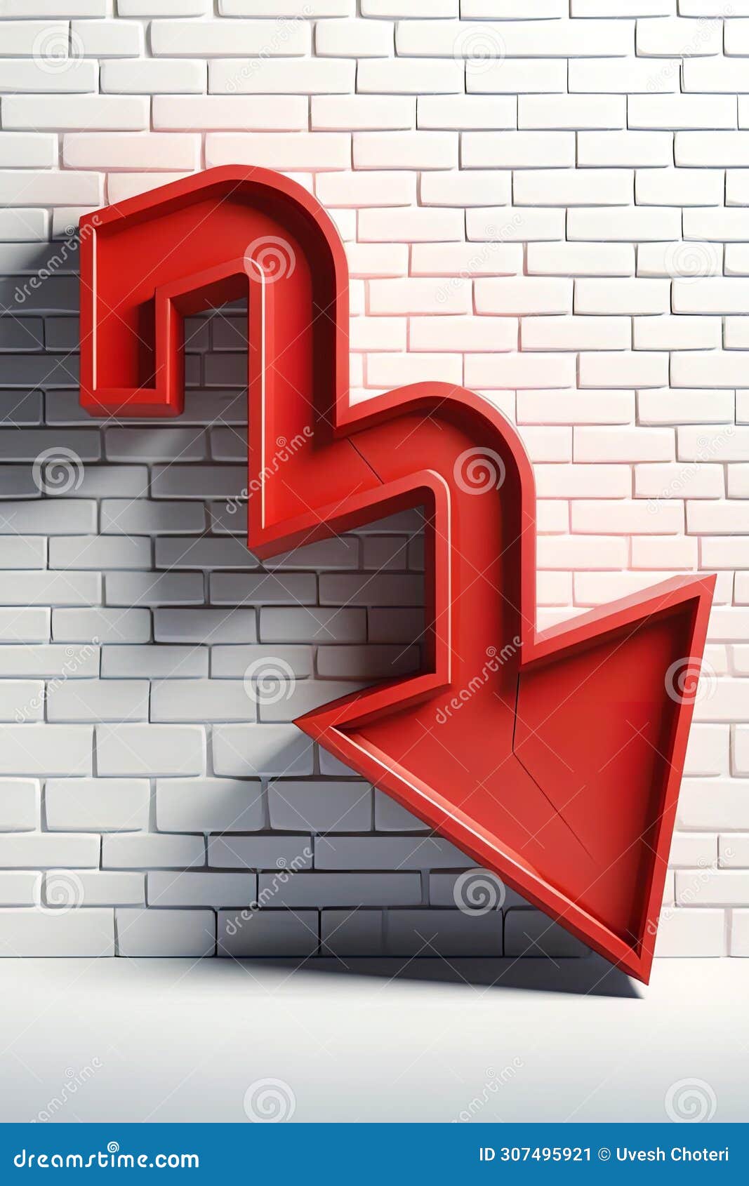 Down Side Arrow Symbol Negative Growth Sign Symbol Stock Illustration ...