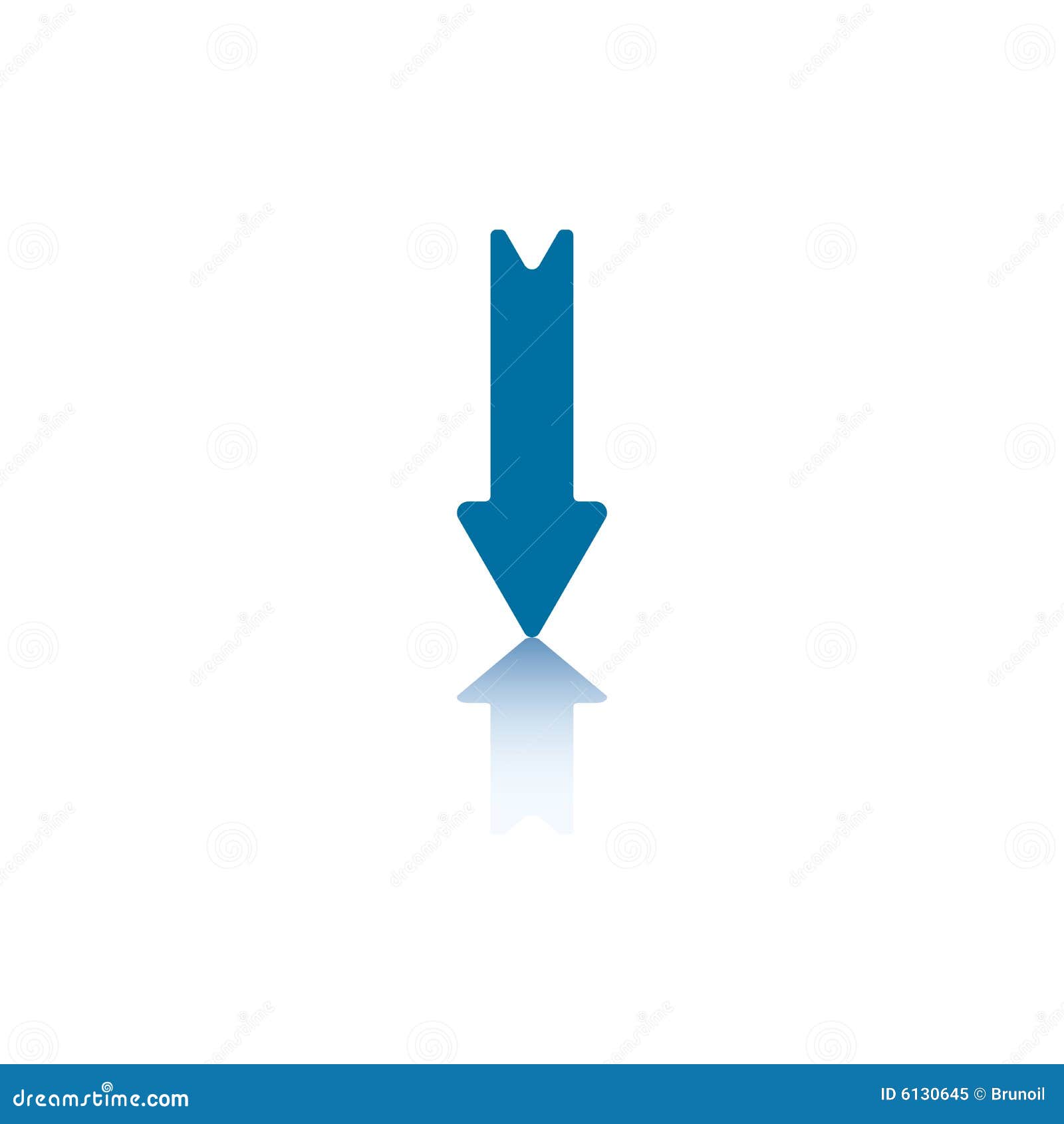 Down Straight Arrow stock vector. Illustration of element - 6130645