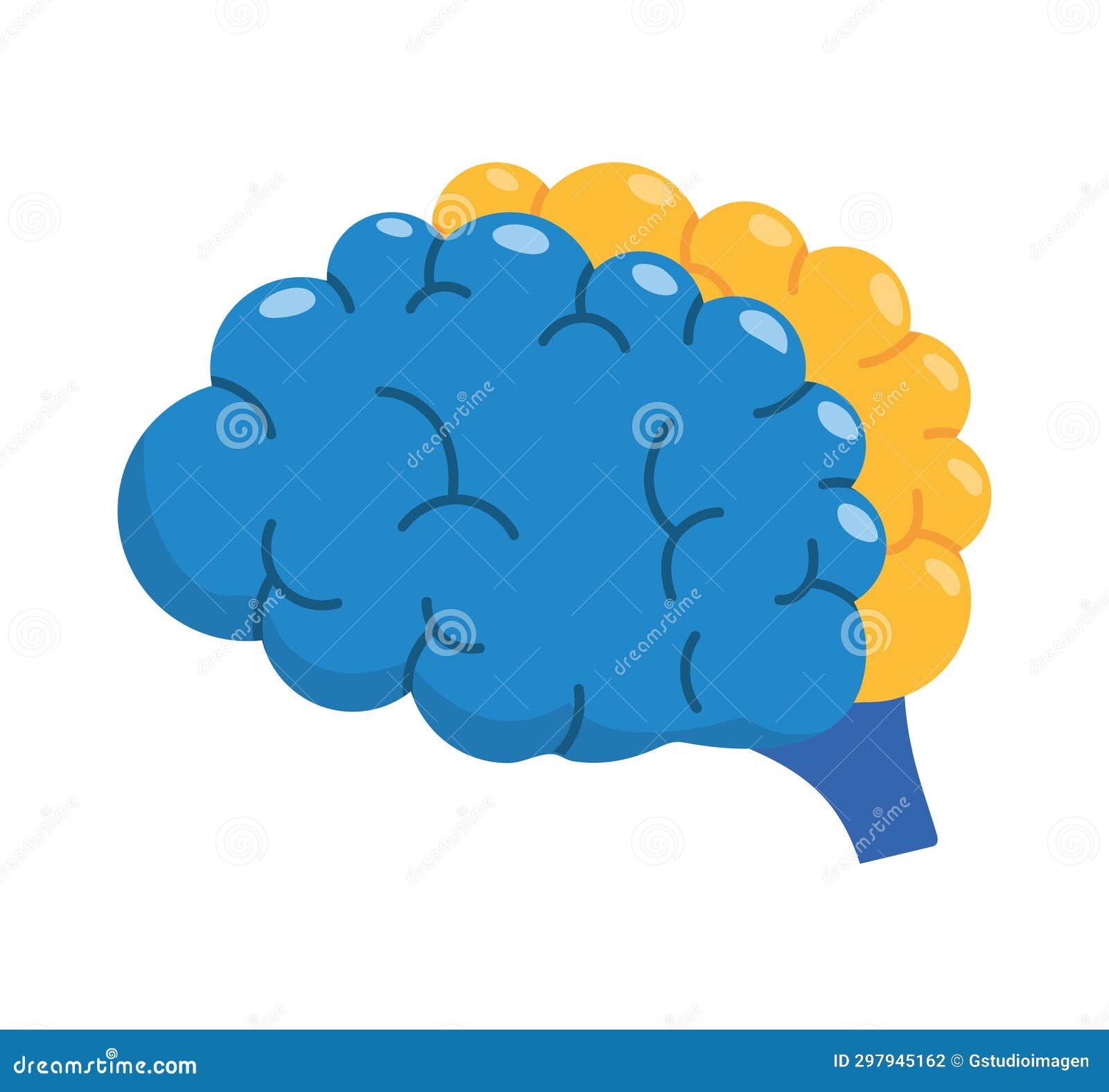 Down Syndrome Brain Condition Stock Vector - Illustration of brain ...