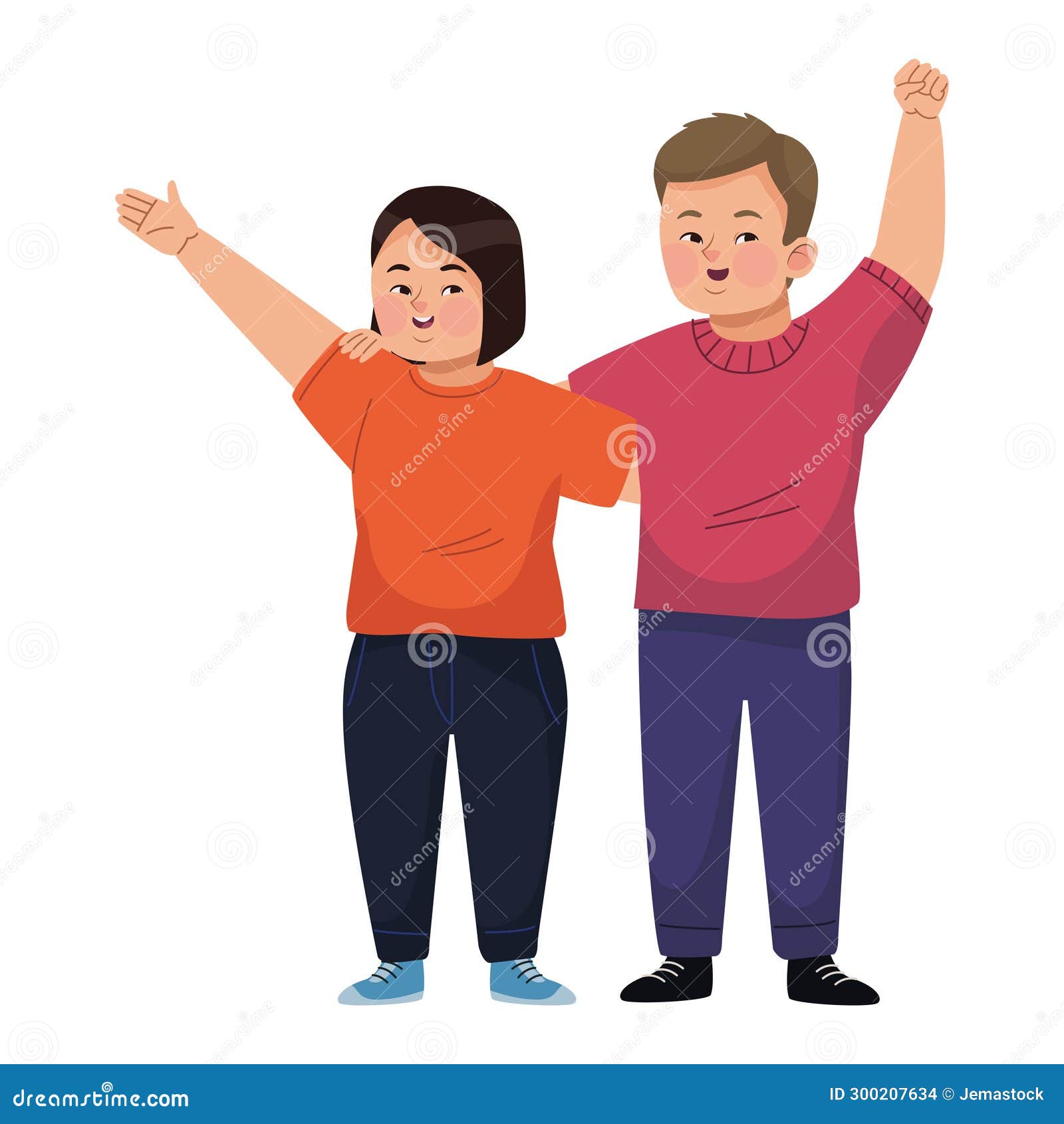 Down syndrome persons stock vector. Illustration of disability - 300207634