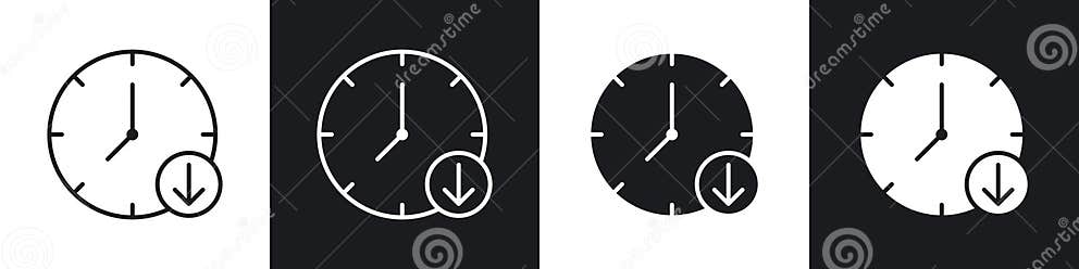 Down time icon stock illustration. Illustration of flat - 341325974