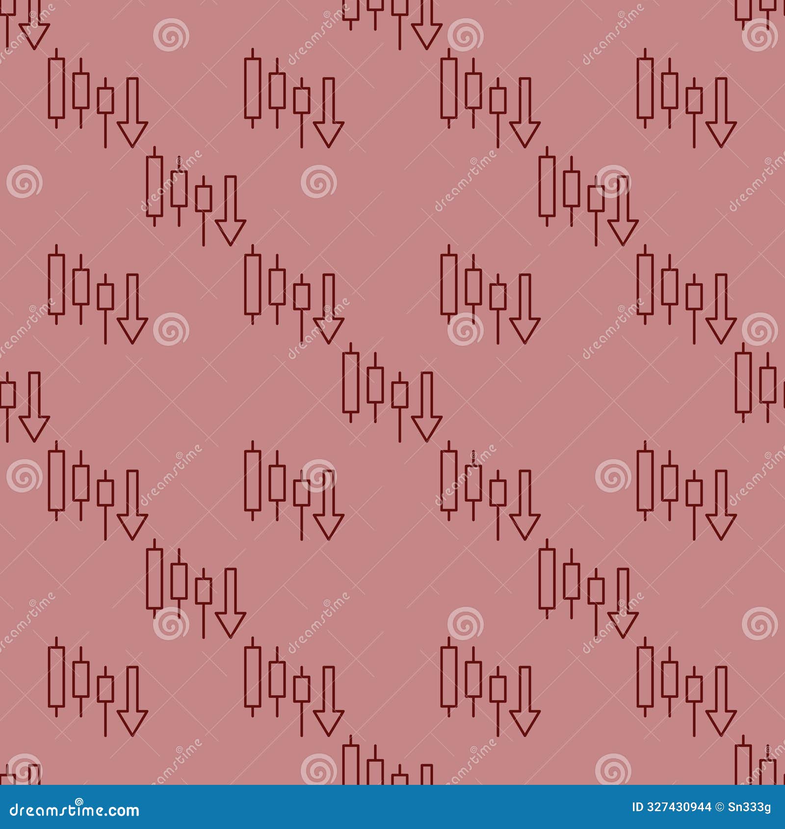 Down Trend with Candlestick Charts Vector Technical Analysis Seamless ...