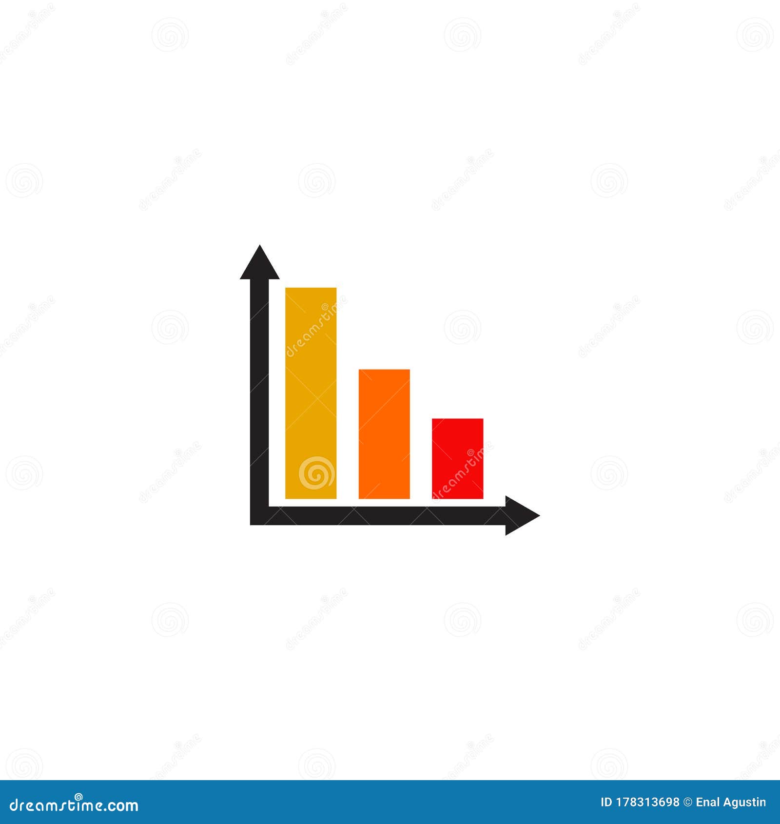 Down Trend Chart Icon Logo Design Stock Vector - Illustration of ...