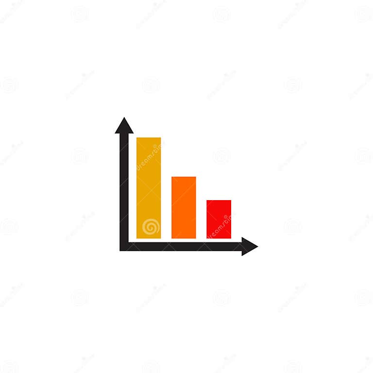 Down Trend Chart Icon Logo Design Stock Vector - Illustration of ...
