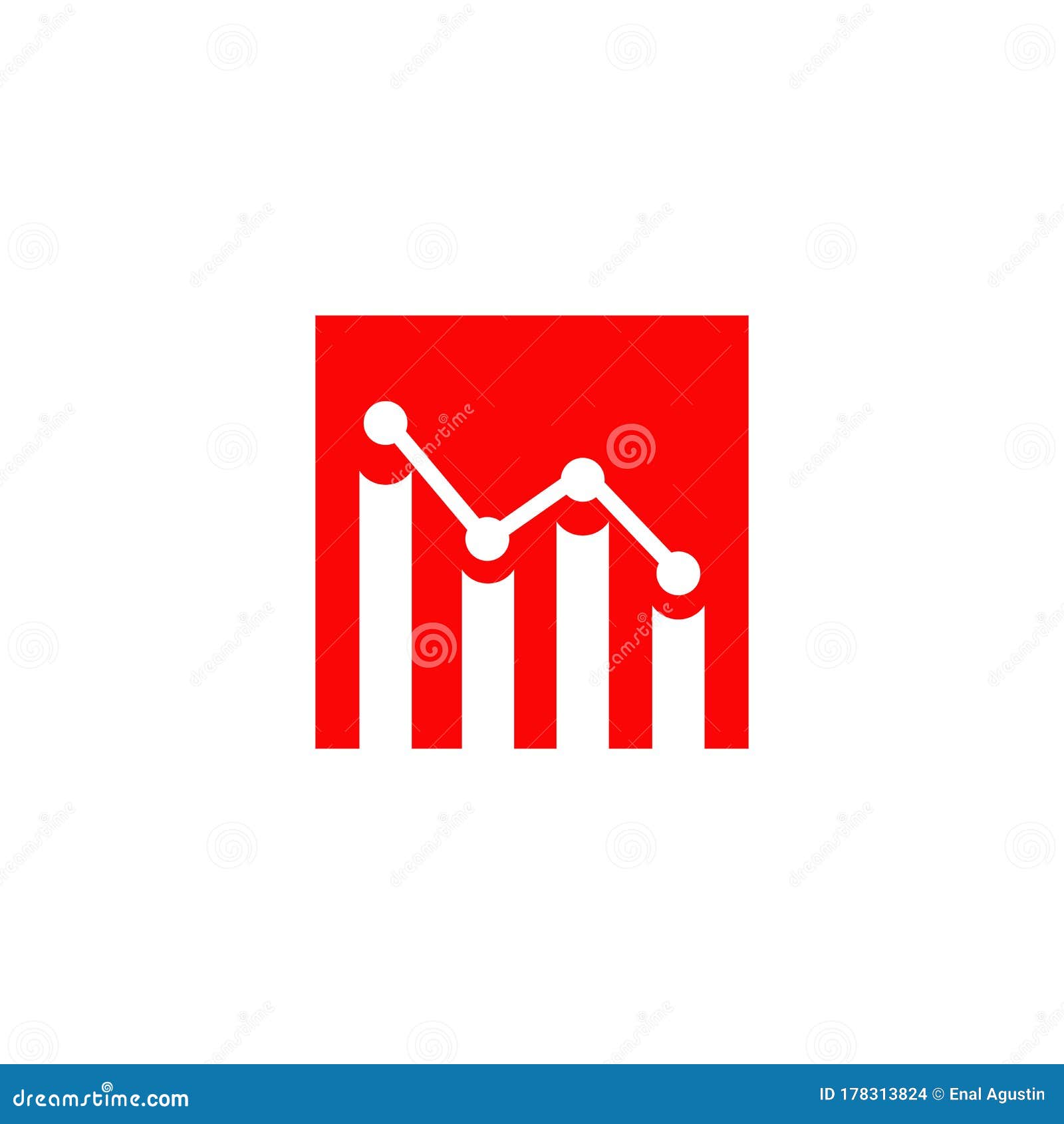 Down Trend Chart Icon Logo Design Stock Vector - Illustration of ...