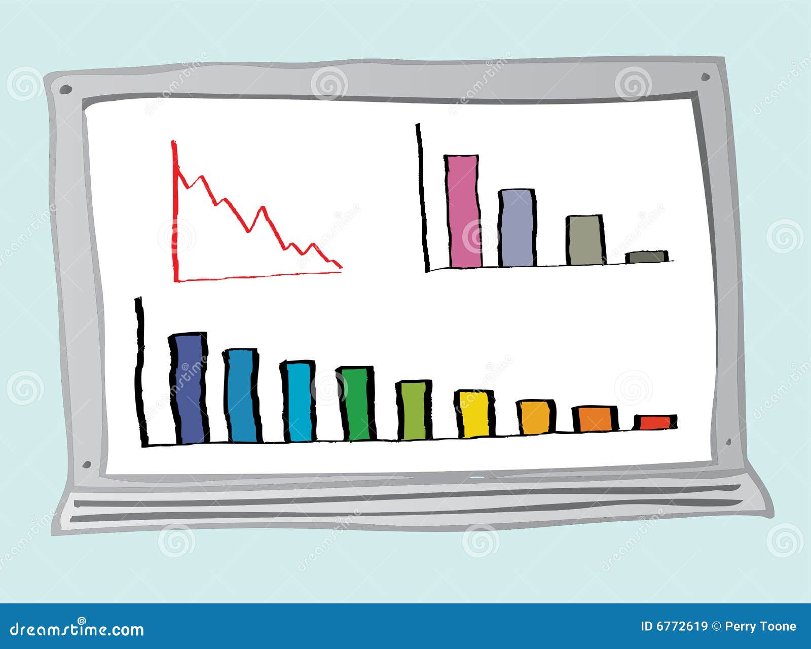 Down Trend Charts Cartoon Vector | CartoonDealer.com #6772619