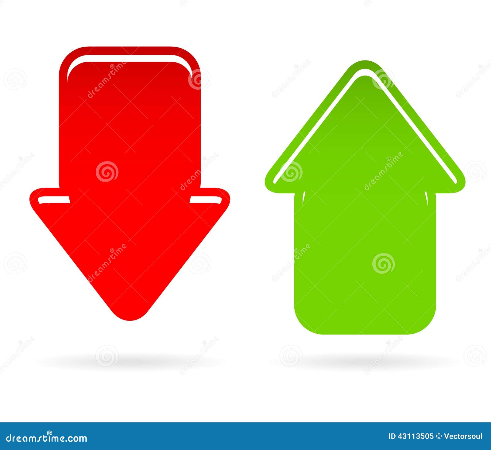 Down, Up Arrows with Highlight Stock Illustration - Illustration of ...
