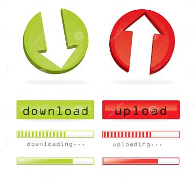 Down-and upload stock illustration. Illustration of icons - 20988652