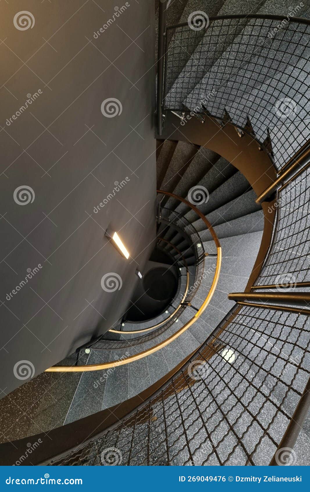 Down View of the Modern Staircase in the Building. Stock Photo - Image ...
