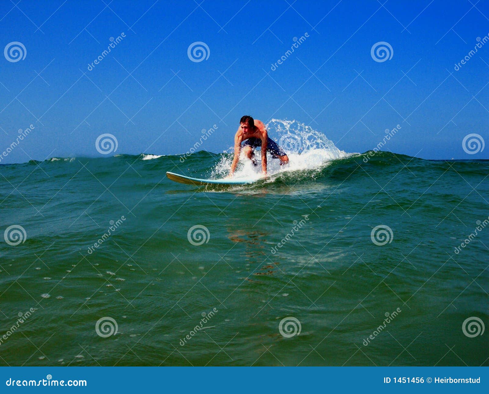 Down the Wave stock photo. Image of water, young, paddling - 1451456
