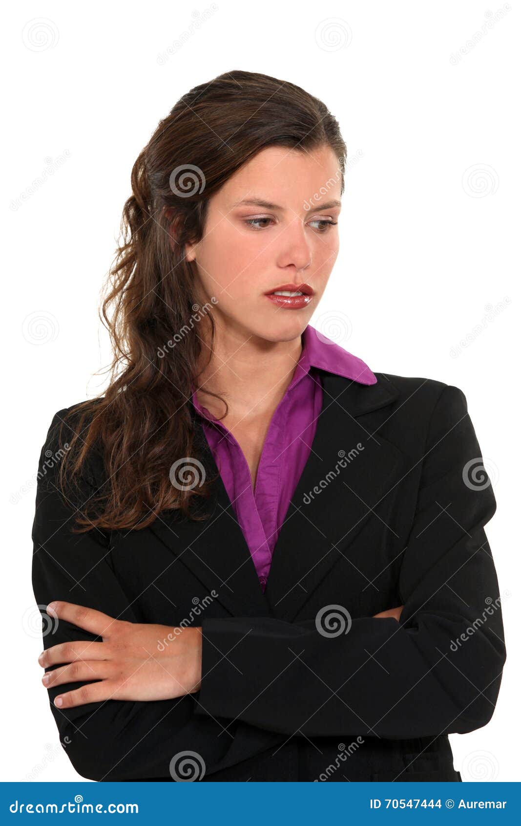 Downcast businesswoman stock photo. Image of attractive - 70547444