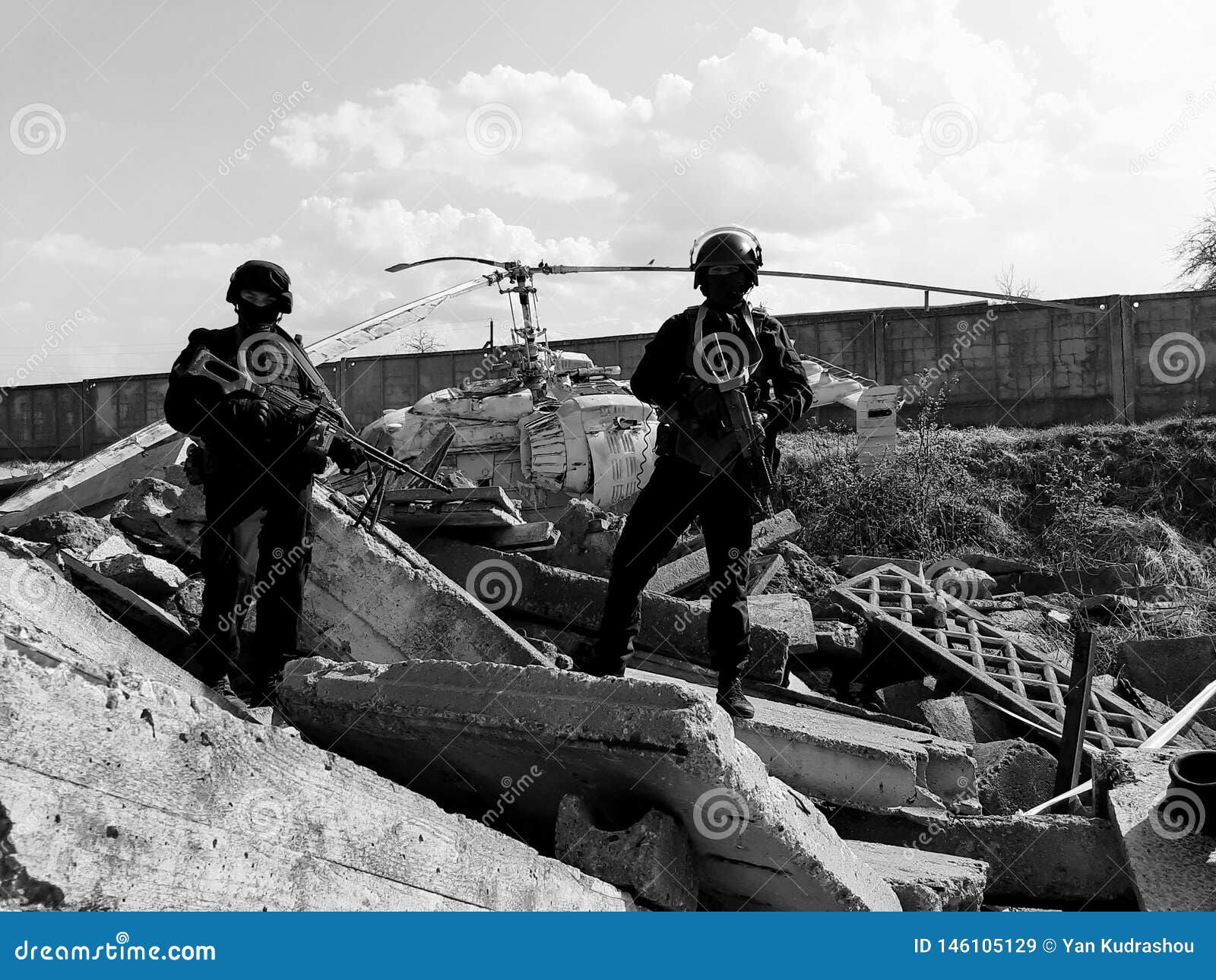 Downed Helicopter, Training Special Squad Rapid Response Editorial ...